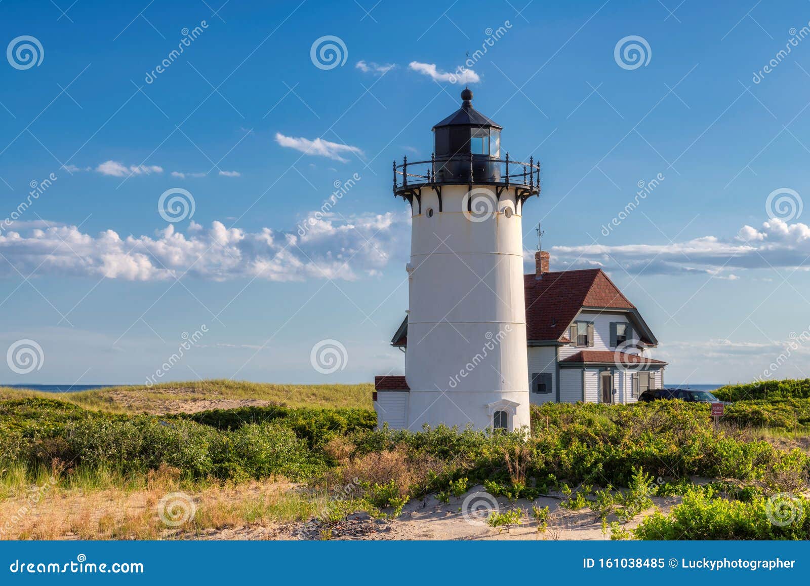 Lighthouse on Cape Cod, Massachusetts, USA Stock Image - Image of ...