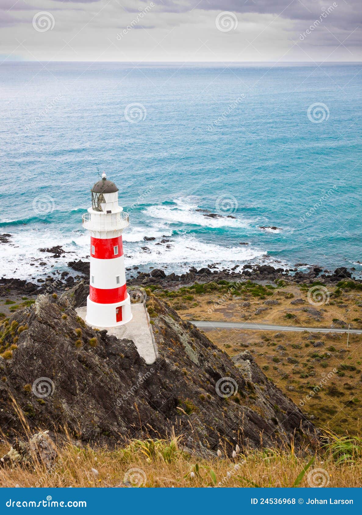 Lighthouse at Cape Palliser, New Zealand Stock Photo - Image of classic ...