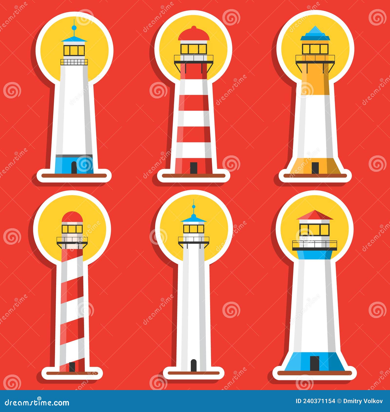 Lighthouse, Cartoon Lighthouse Buildings. Icon Lighthouse Stock Vector ...