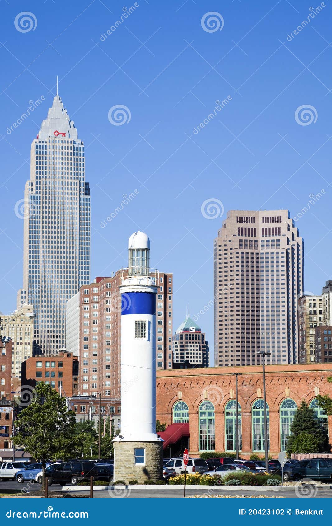 Lighthouse in the Center of Cleveland Editorial Photography - Image of ...