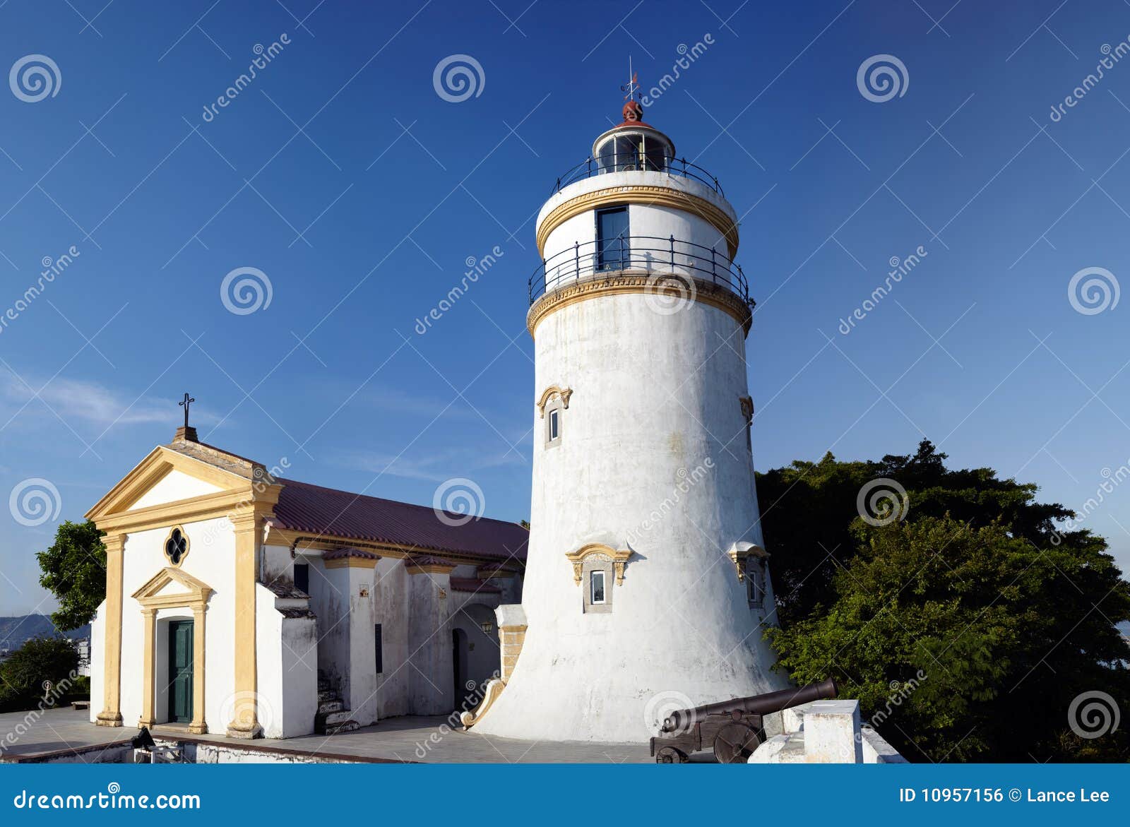 Lighthouse and Chapel at Guia Fort in Macau, China Stock Photo - Image ...