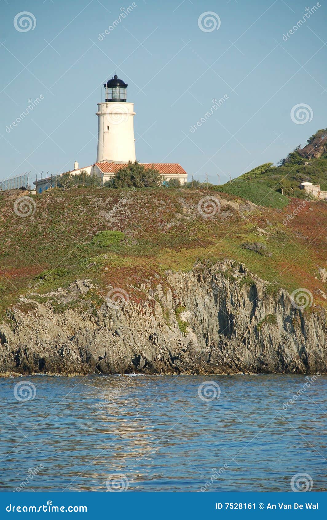 Lighthouse on a cliff stock image. Image of coast, france - 7528161