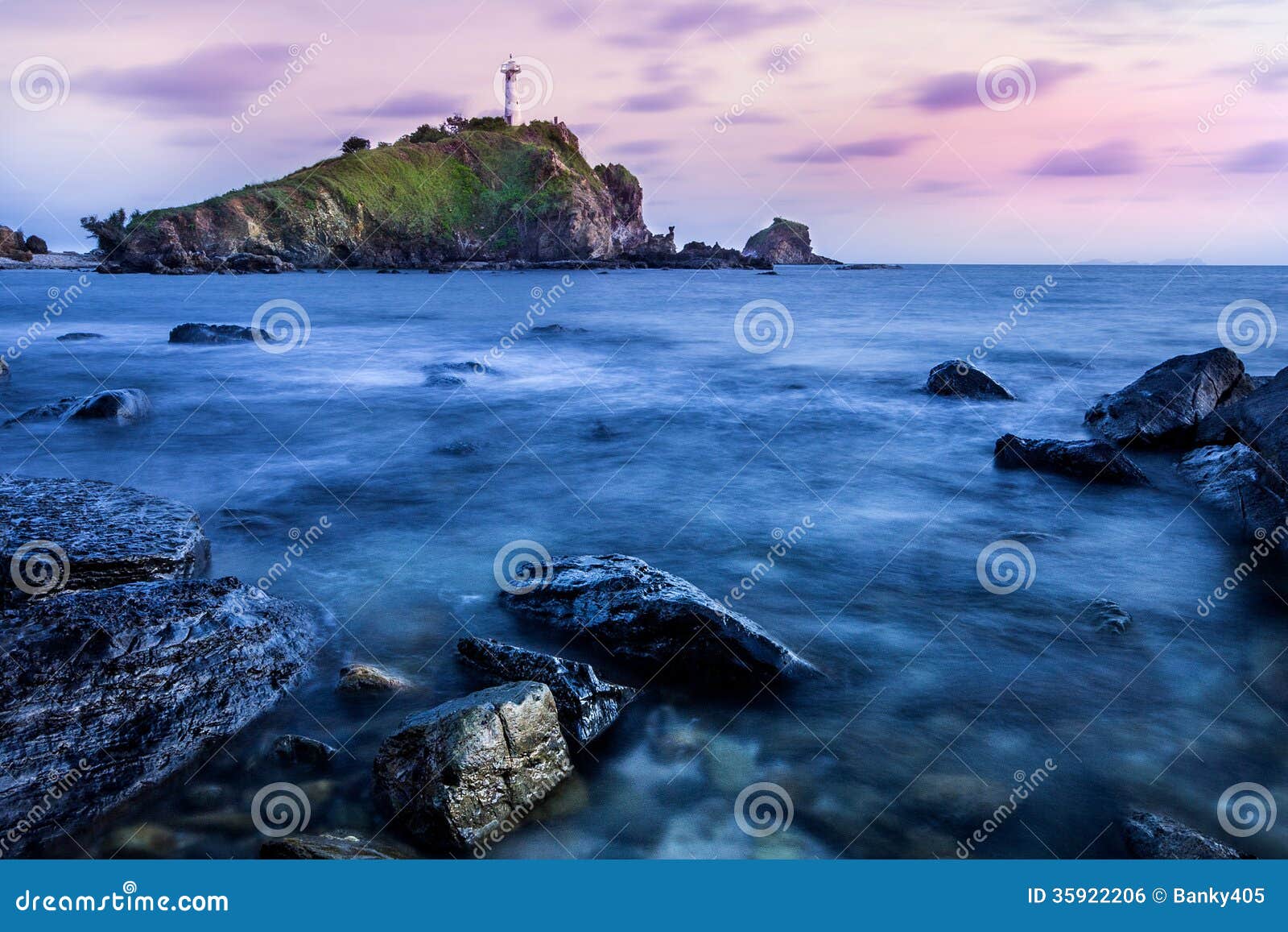 Lighthouse on a Cliff stock photo. Image of mountain - 35922206