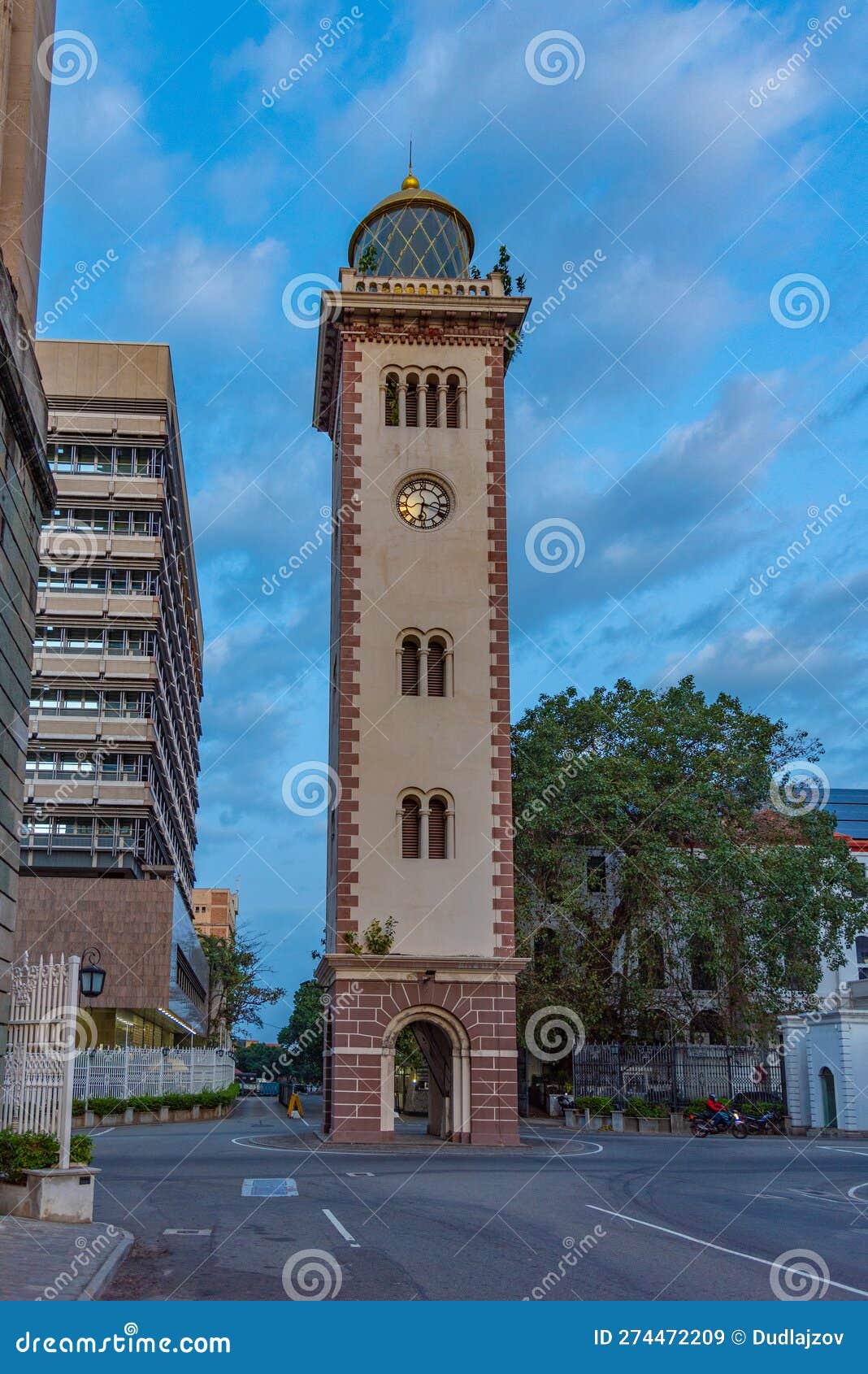 Lighthouse Clock Tower at Colombo, Sri Lanka Stock Image - Image of ...