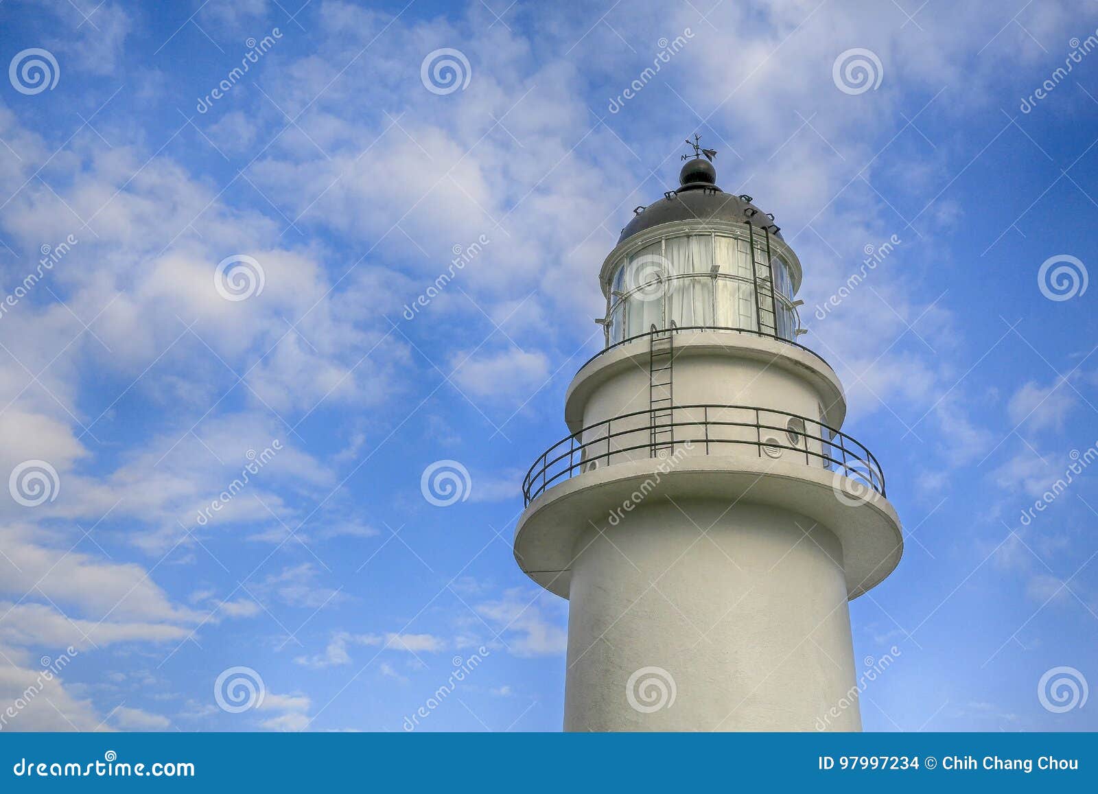 Lighthouse stock photo. Image of railing, access, flashing - 97997234