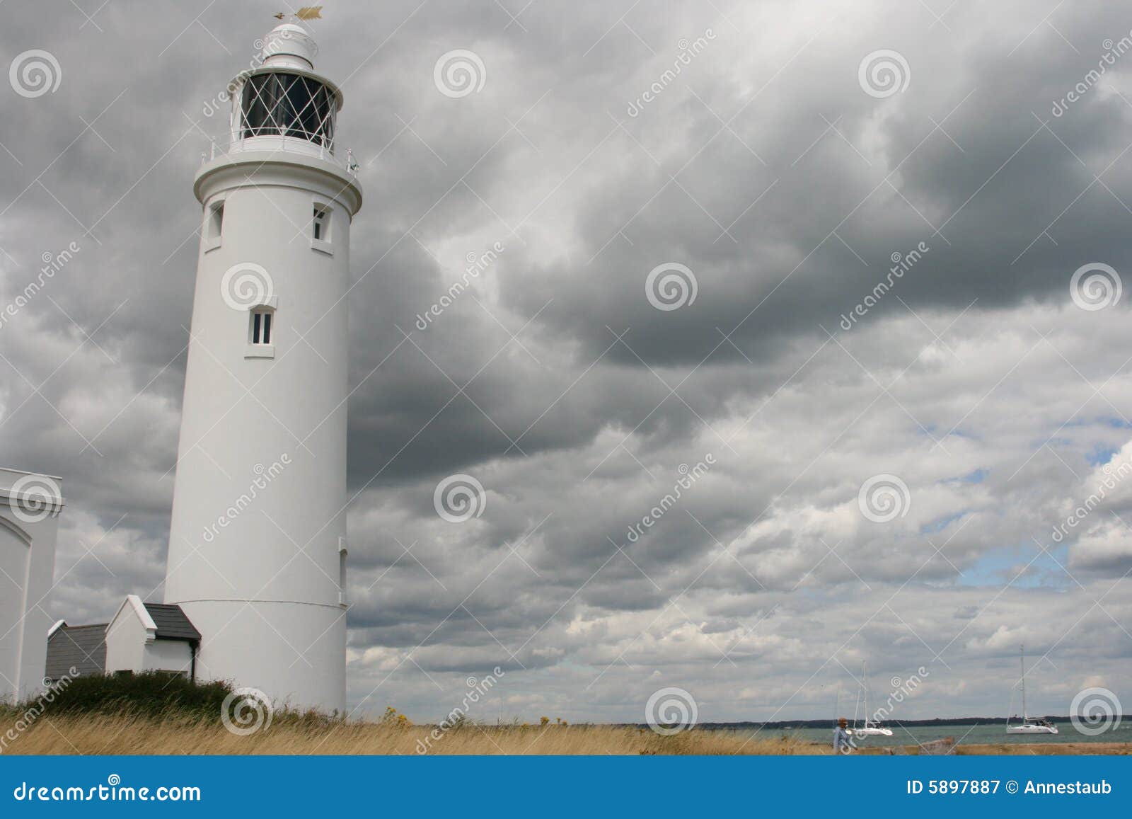 Lighthouse on a Cloudy Day stock image. Image of lighthouse - 5897887