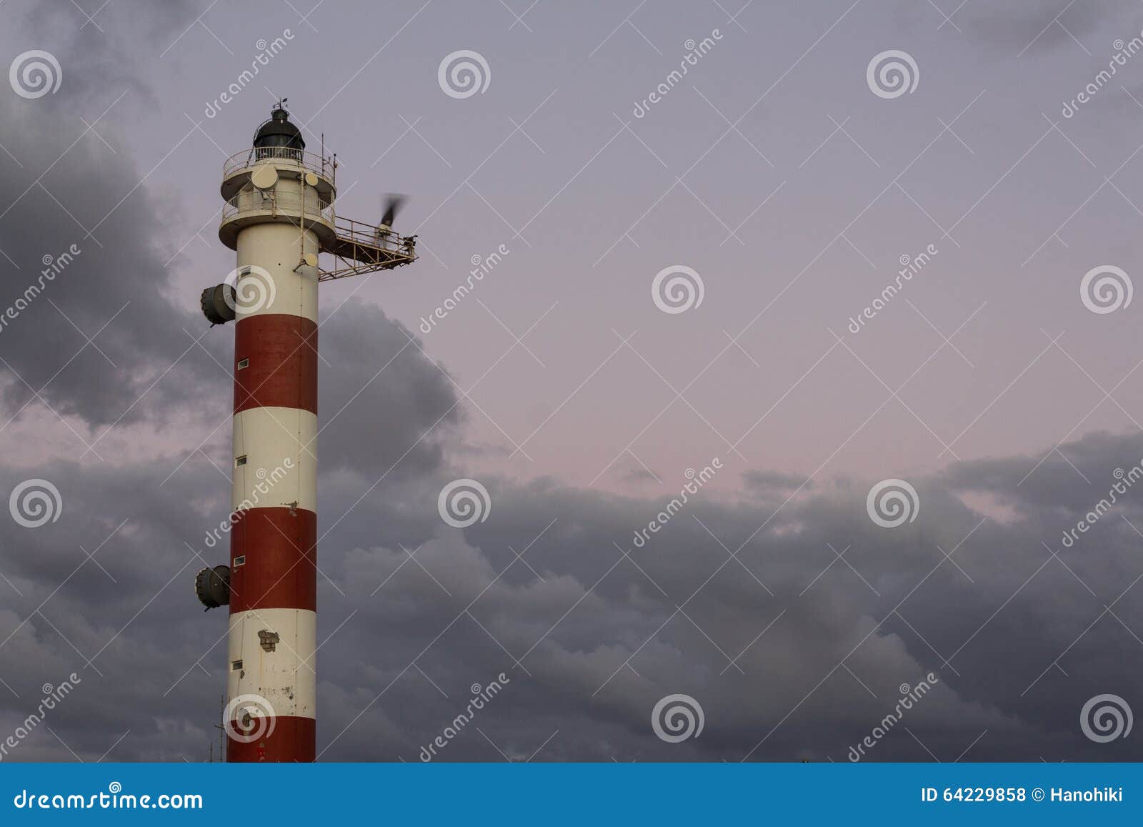 Lighthouse, Cloudy Sky, Evening Stock Photo - Image of landmark, house ...