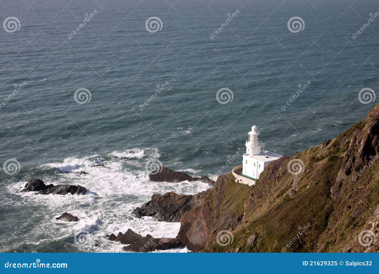 A Lighthouse on the Coast of Devon Stock Image - Image of lighthouse ...