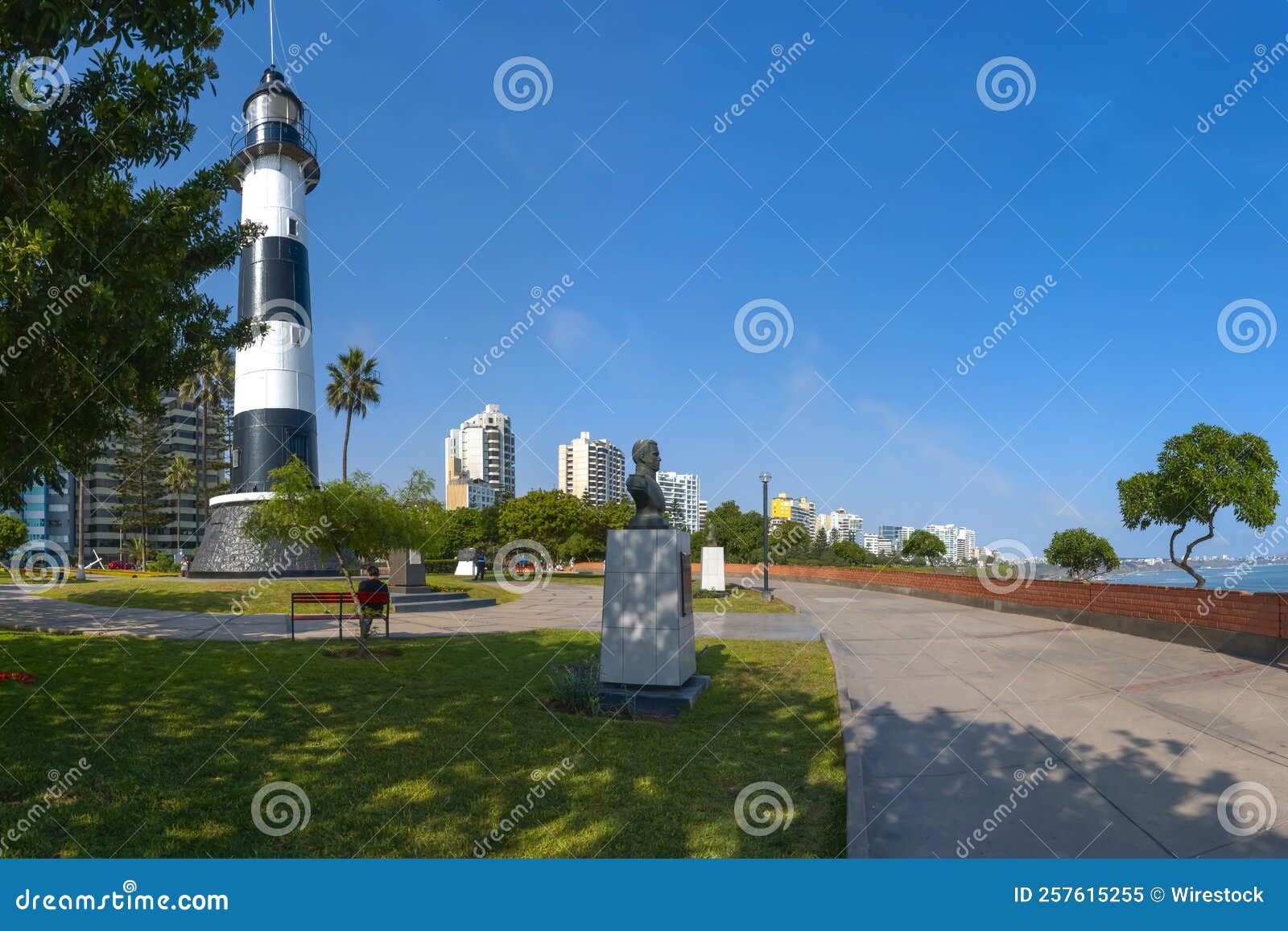 Lighthouse on the Coast of Lima, Peru Stock Image - Image of historic ...