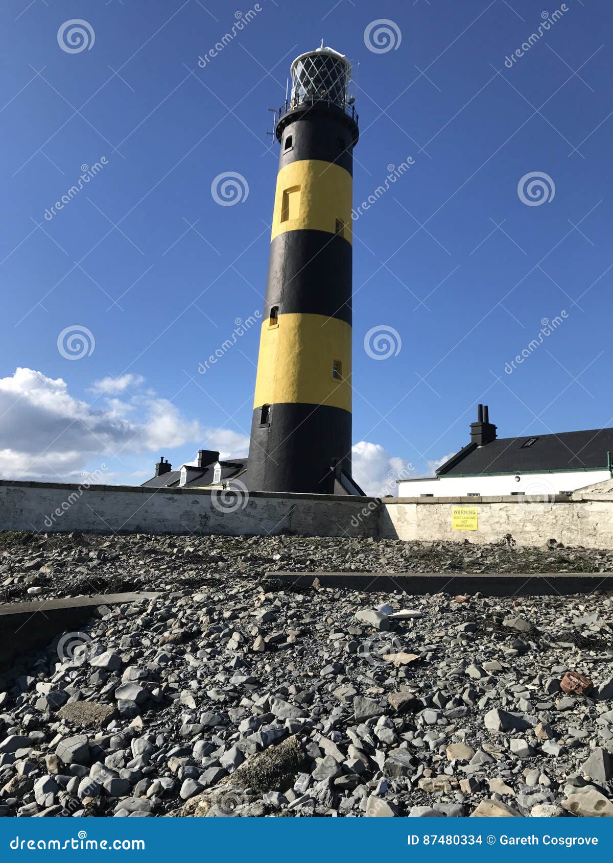 Lighthouse on coast stock photo. Image of building, sunny - 87480334