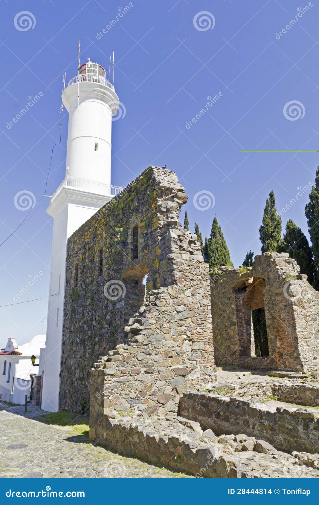 Lighthouse in Colonia stock photo. Image of sign, america - 28444814