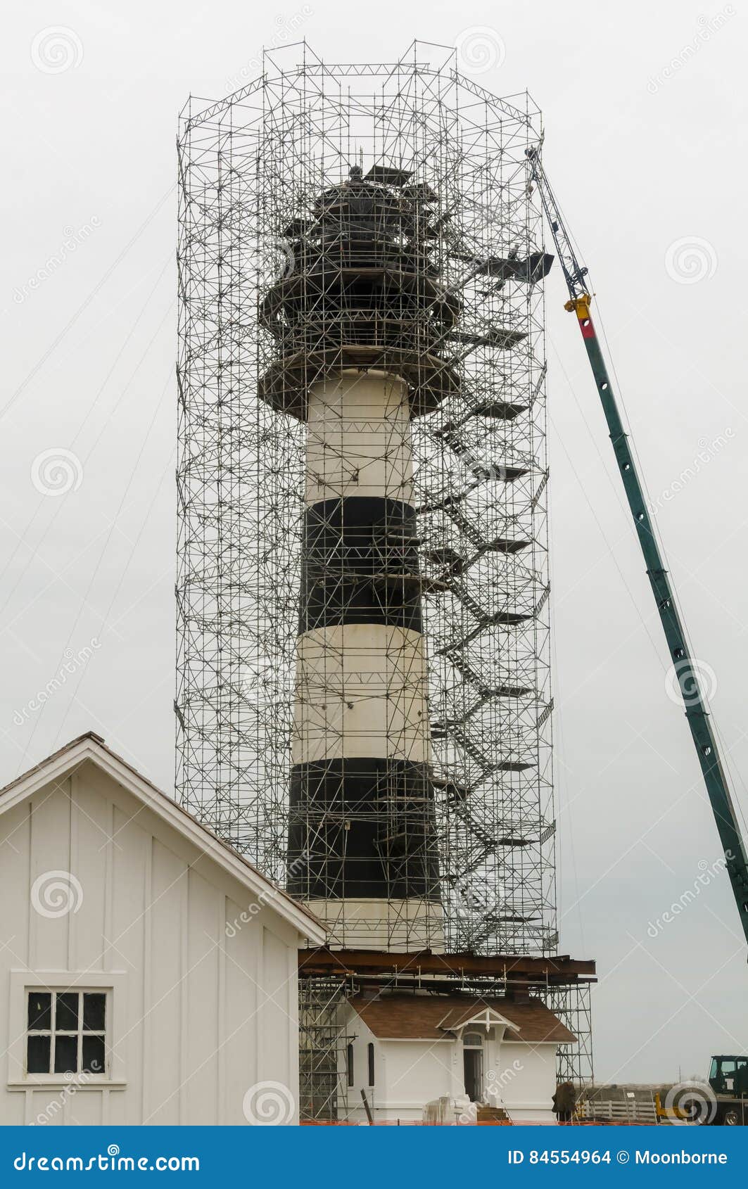 Lighthouse Construction stock photo. Image of concentration - 84554964
