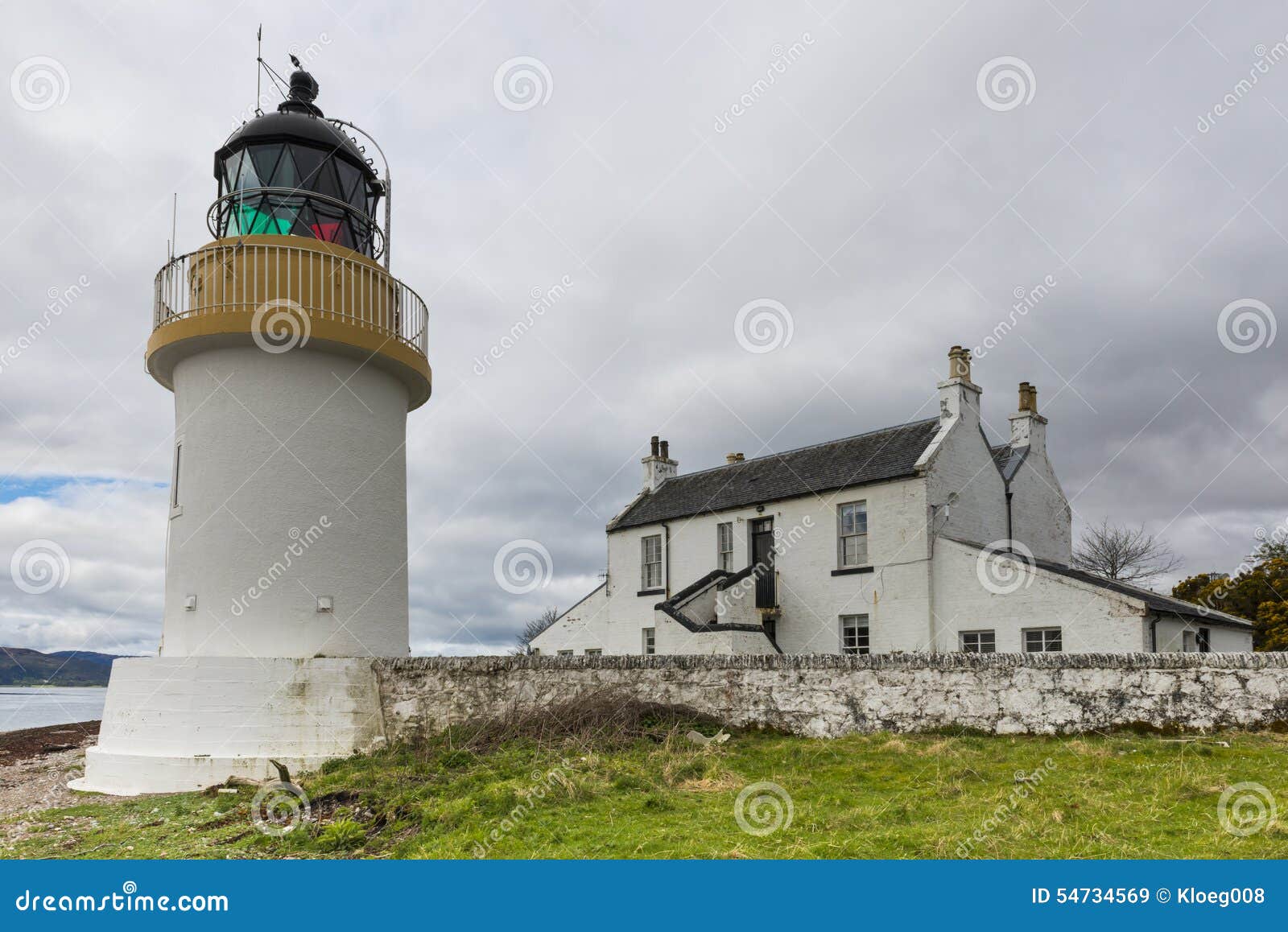 Lighthouse at Corran stock image. Image of light, landscape - 54734569