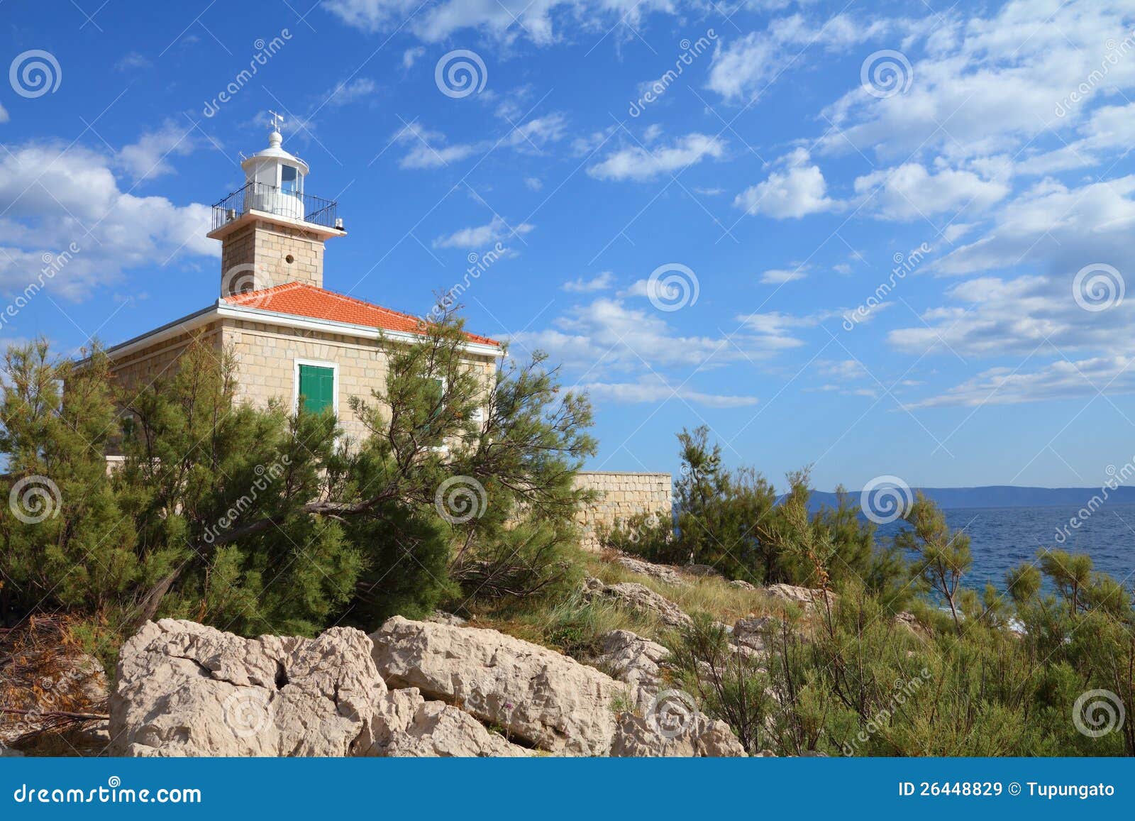 Lighthouse in Croatia stock image. Image of travel, europe - 26448829