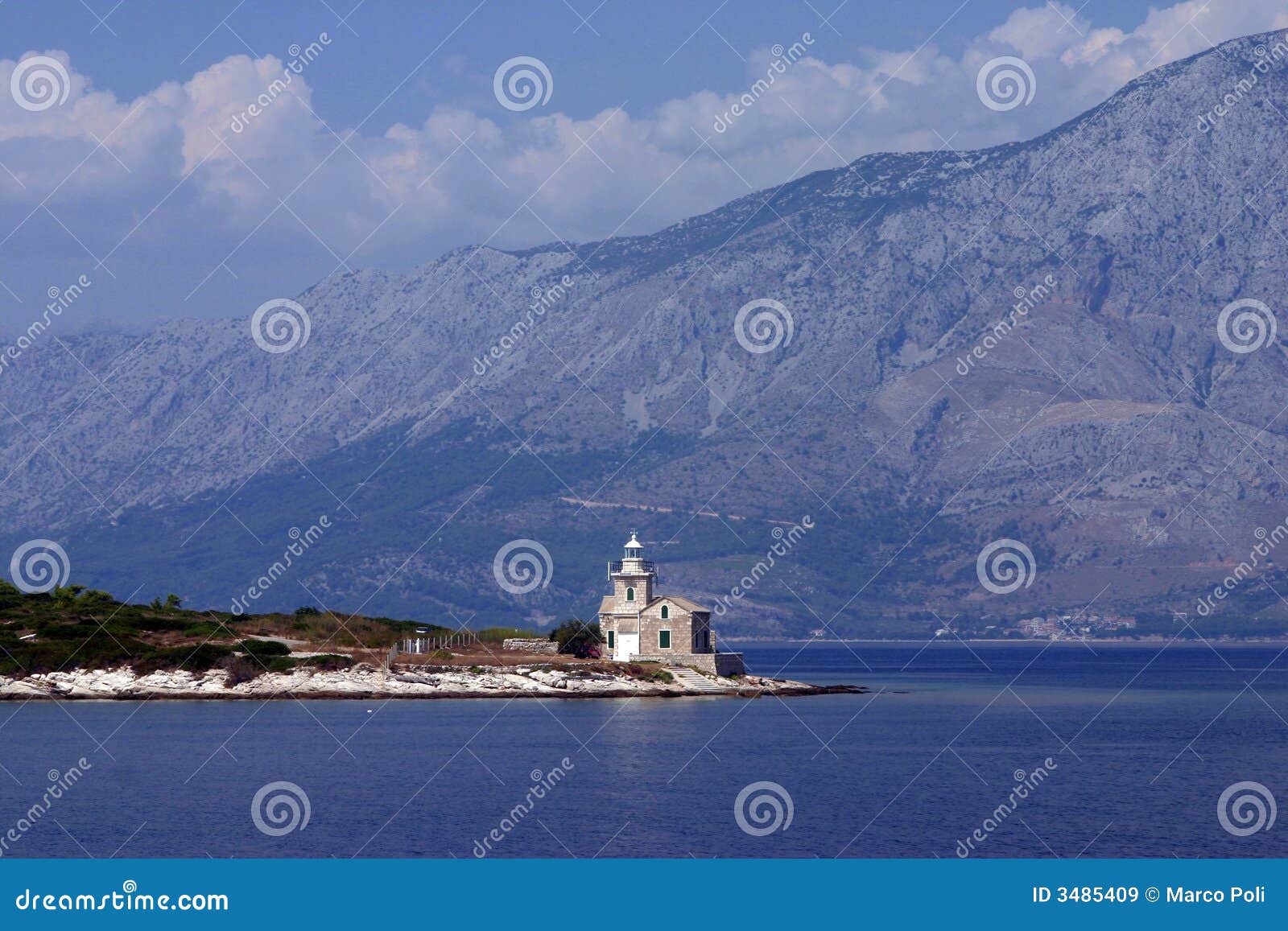 Lighthouse in Croatia stock image. Image of trave, croatia - 3485409