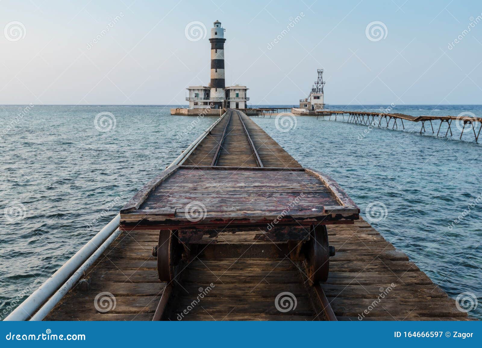The Lighthouse of Daedalus Reef Red Sea - Egypt Stock Image - Image of ...