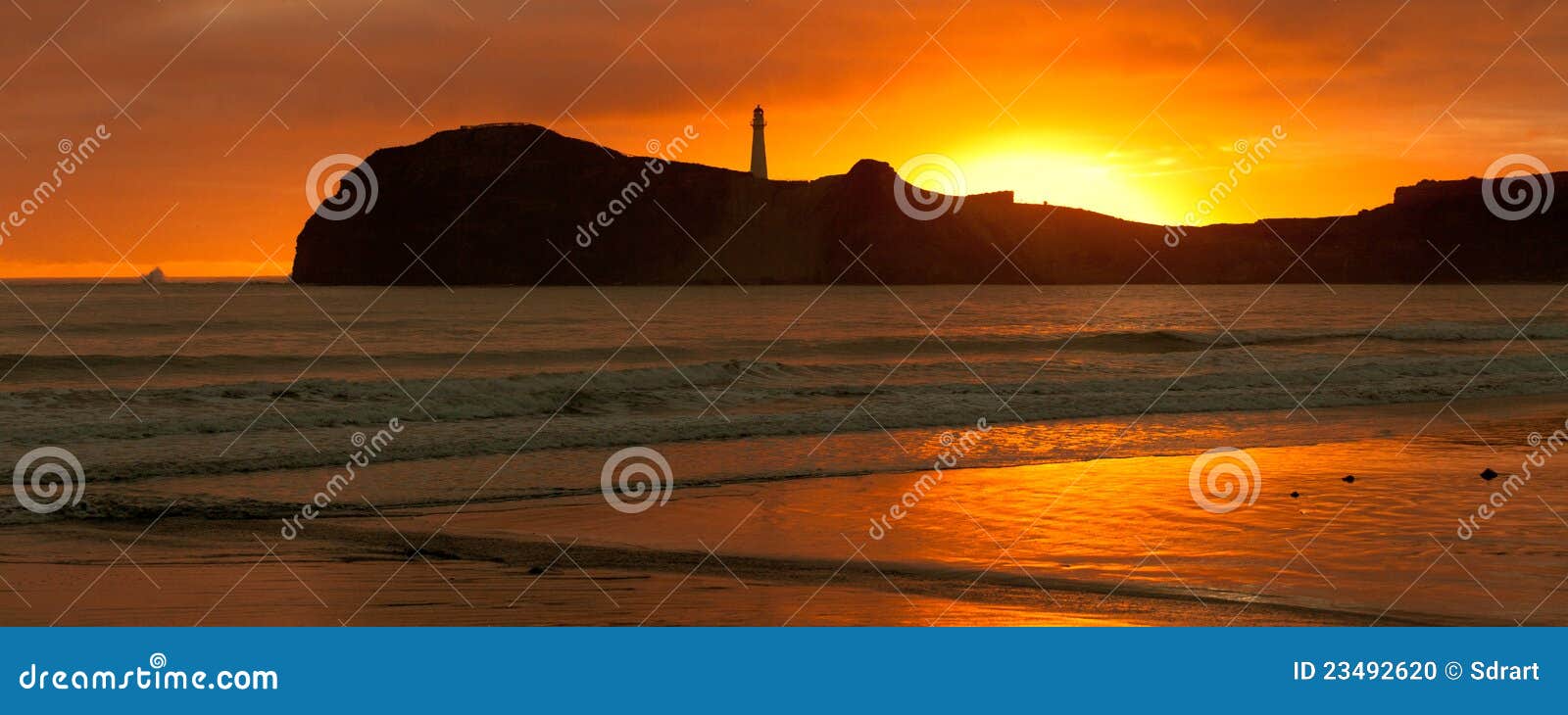 Lighthouse at dawn stock photo. Image of landscape, blue - 23492620