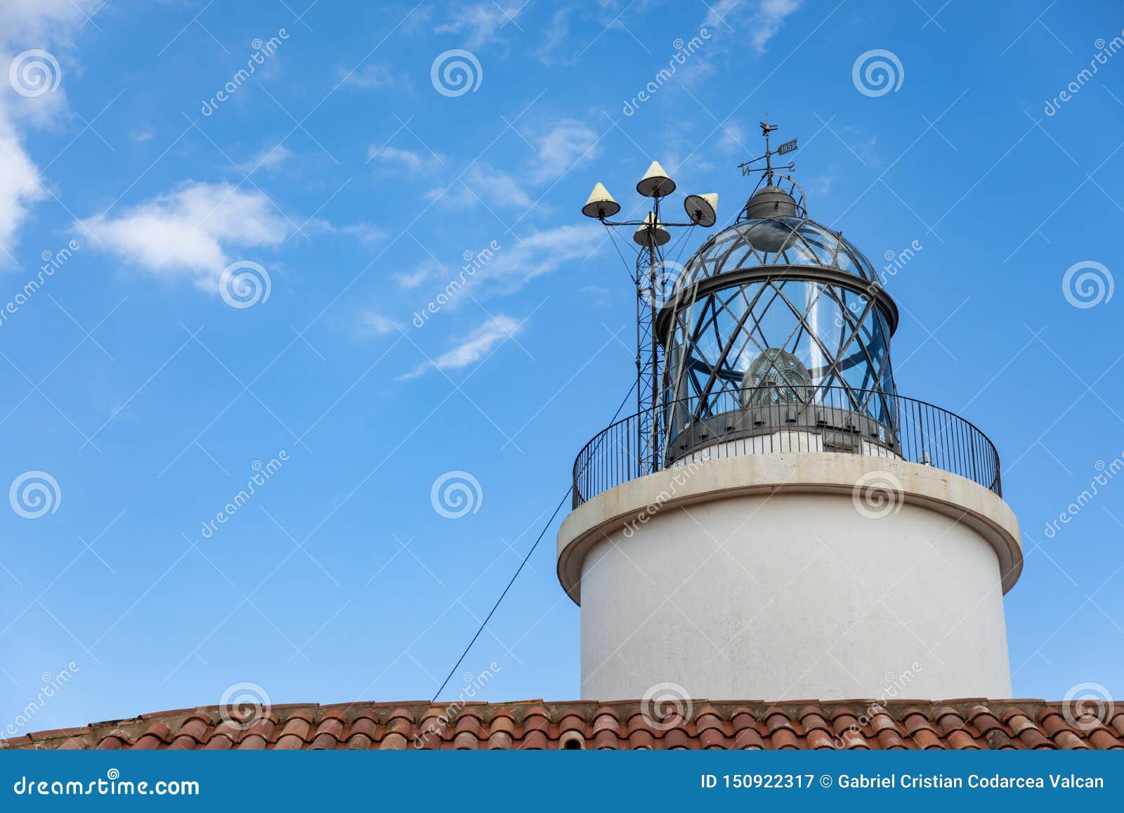 Lighthouse during Day Time with Clear Sky Stock Image - Image of cliff ...