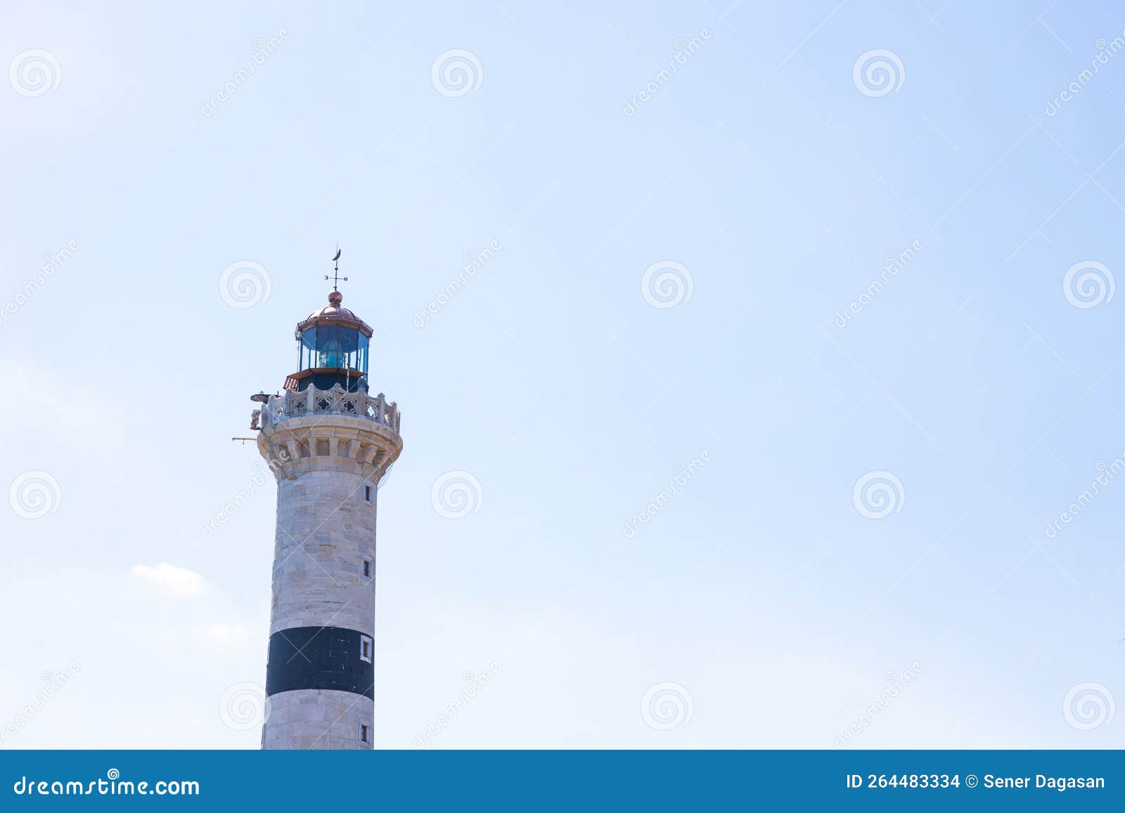 A Lighthouse at Daytime with Copy Space for Text Stock Photo - Image of ...