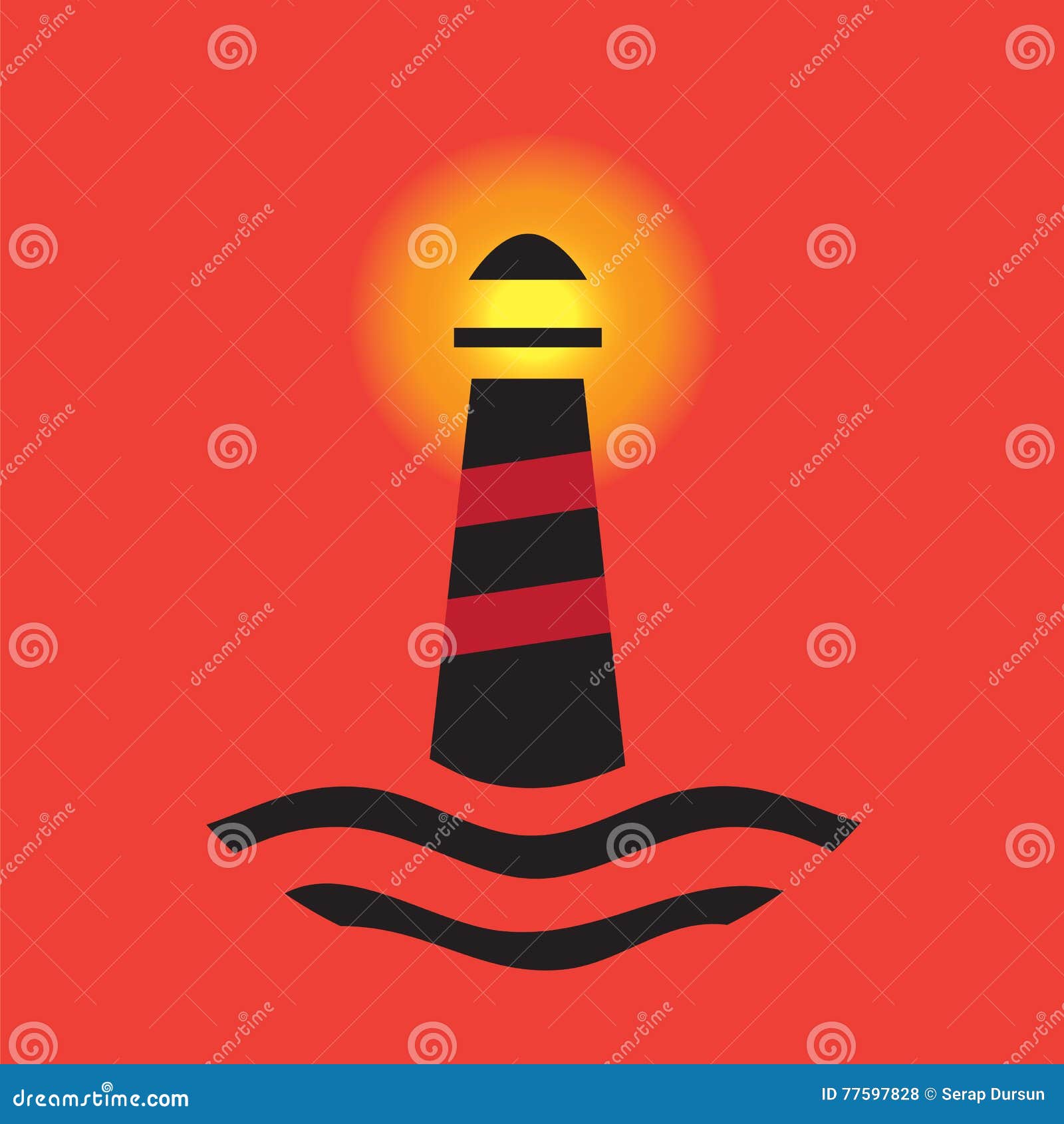 Lighthouse design stock vector. Illustration of antique - 77597828