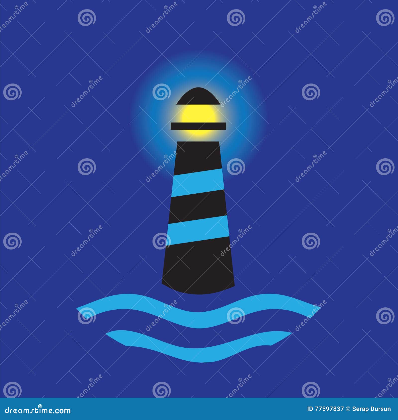 Lighthouse design stock vector. Illustration of decoration - 77597837