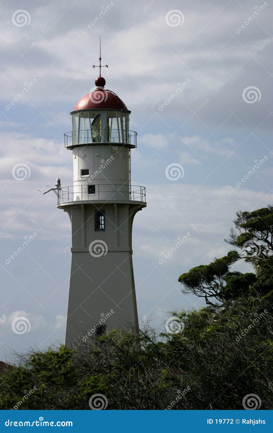 Lighthouse at Diamond Head stock photo. Image of light, landmark - 19772