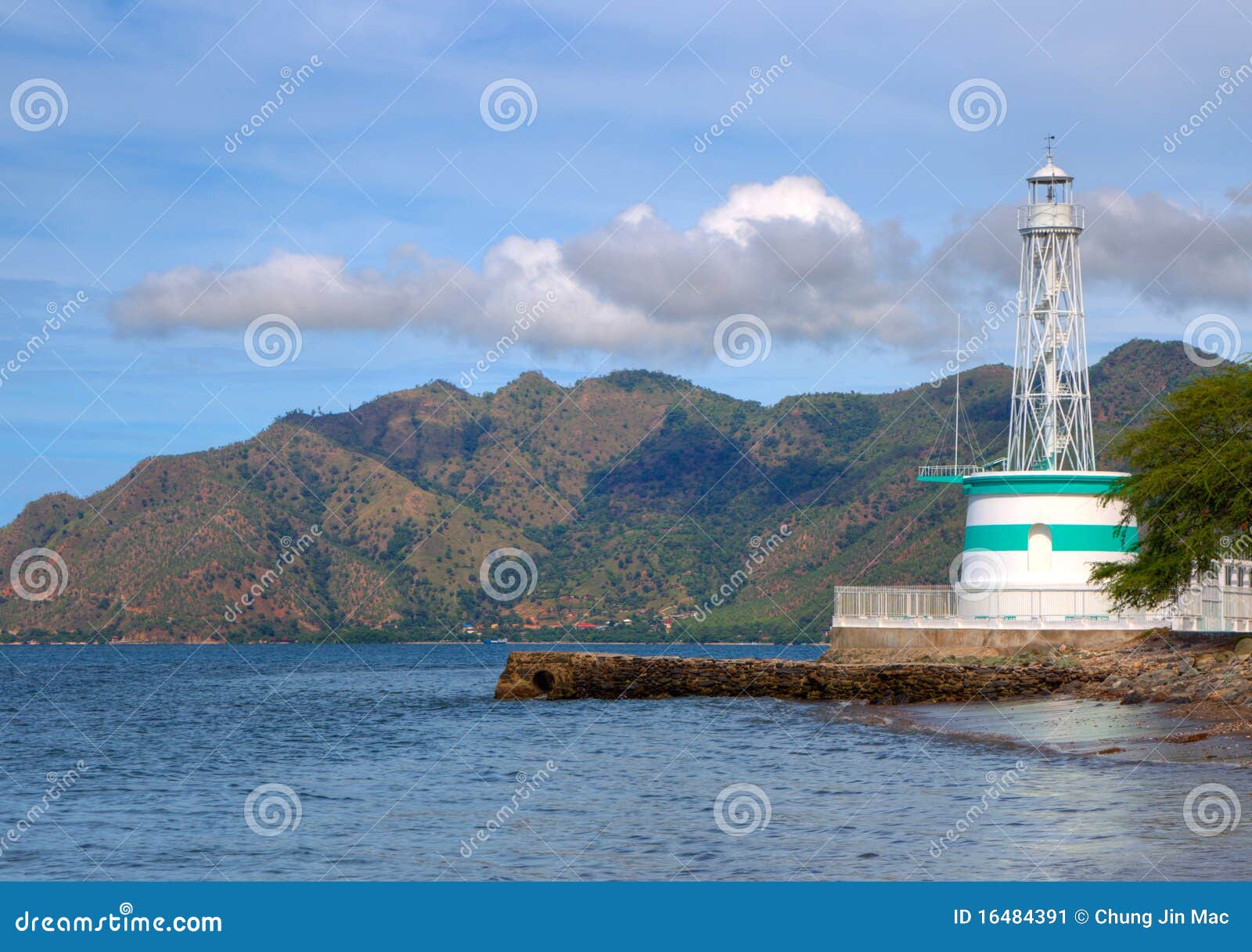 A lighthouse in Dili stock image. Image of sand, high - 16484391