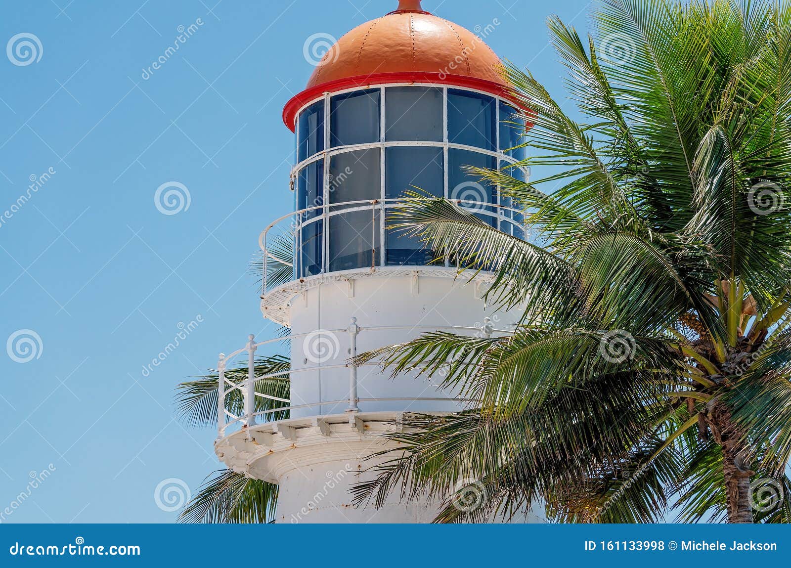 Lighthouse on Display at a Marina Stock Photo - Image of travel, light ...