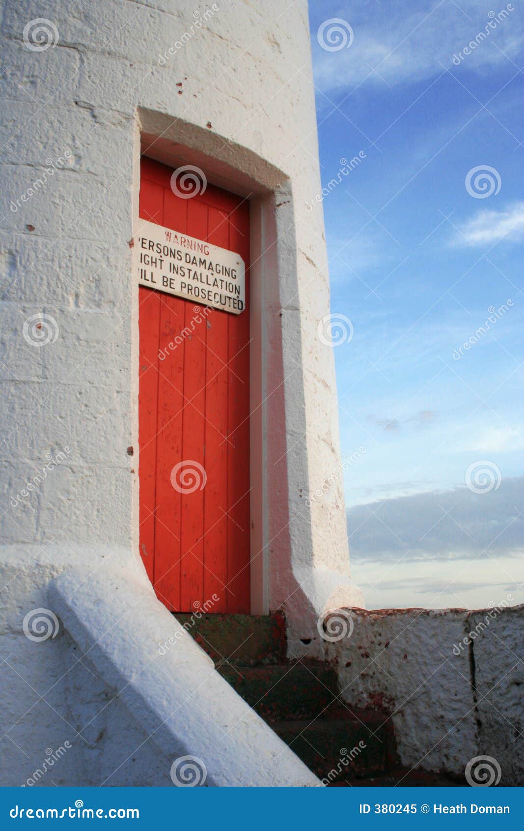 Lighthouse door stock image. Image of house, bricks, steps - 380245
