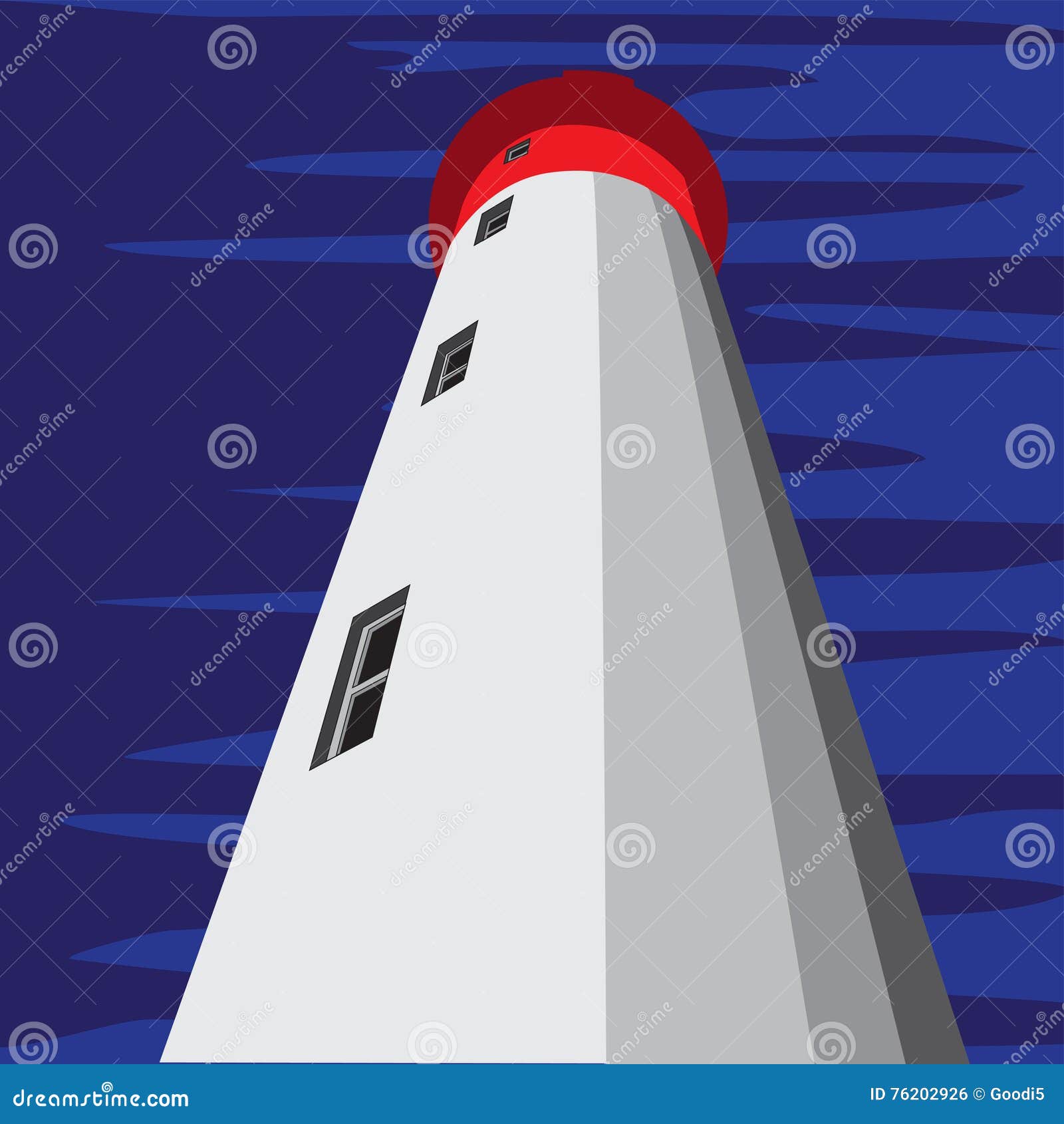 Lighthouse drawing stock vector. Illustration of window - 76202926