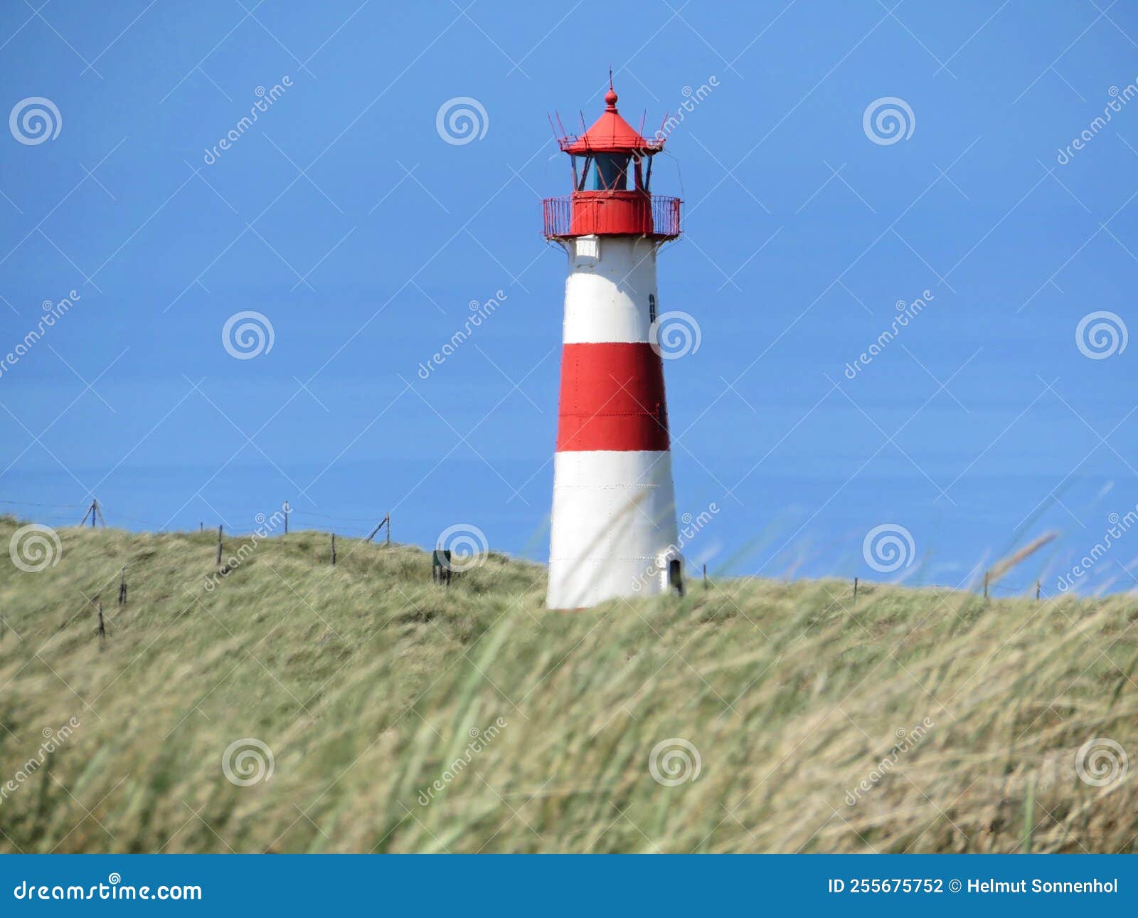 Lighthouse in Dune on German Island Sylt List-Ost Stock Photo - Image ...