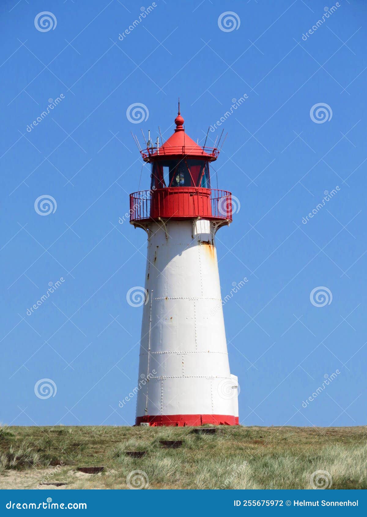 Lighthouse in Dune on German Island Sylt List-West Stock Photo - Image ...