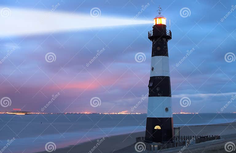 Lighthouse in the dusk stock photo. Image of lighthouse - 1465902