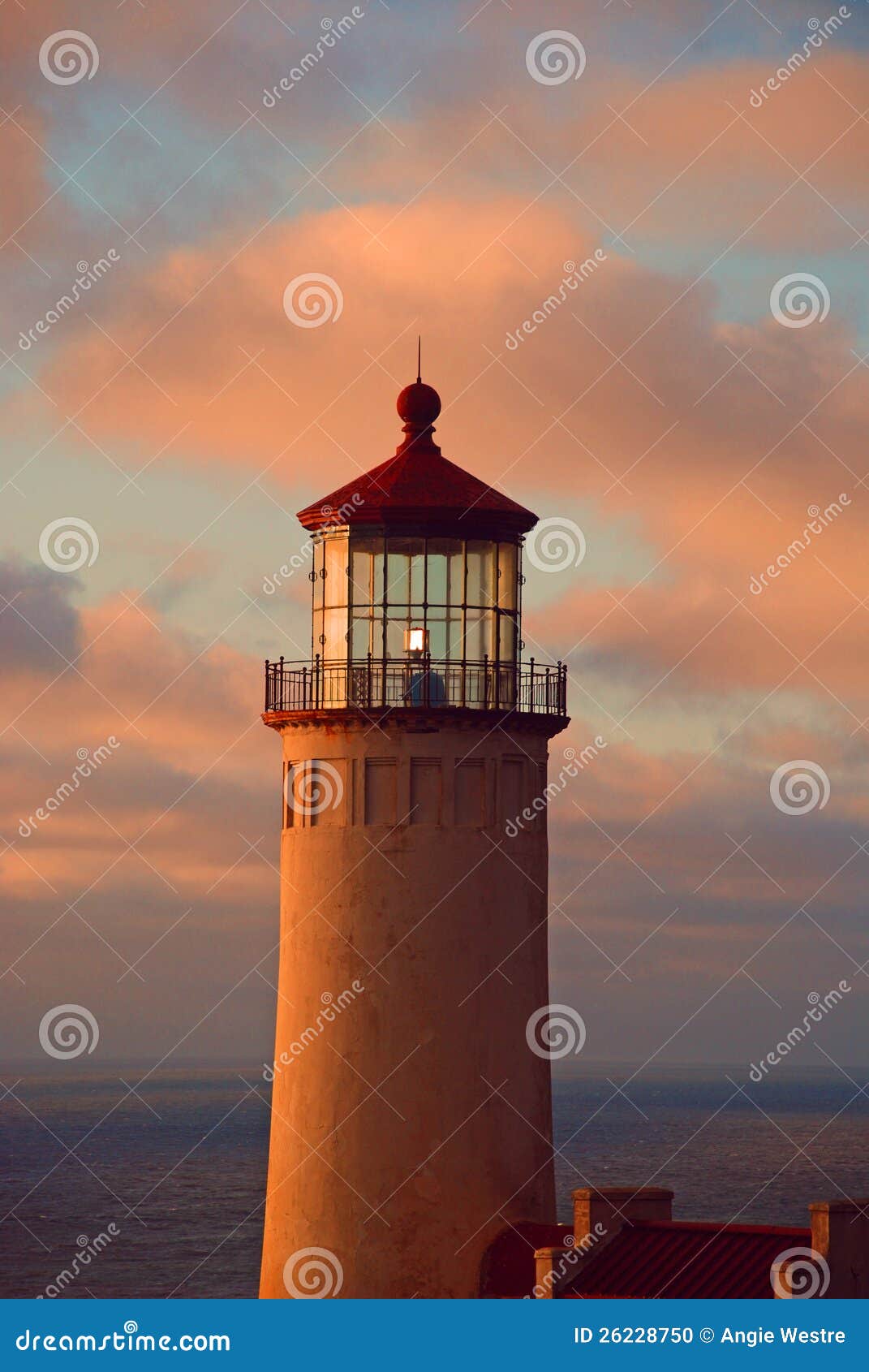 Lighthouse at dusk stock photo. Image of long, shipping - 26228750