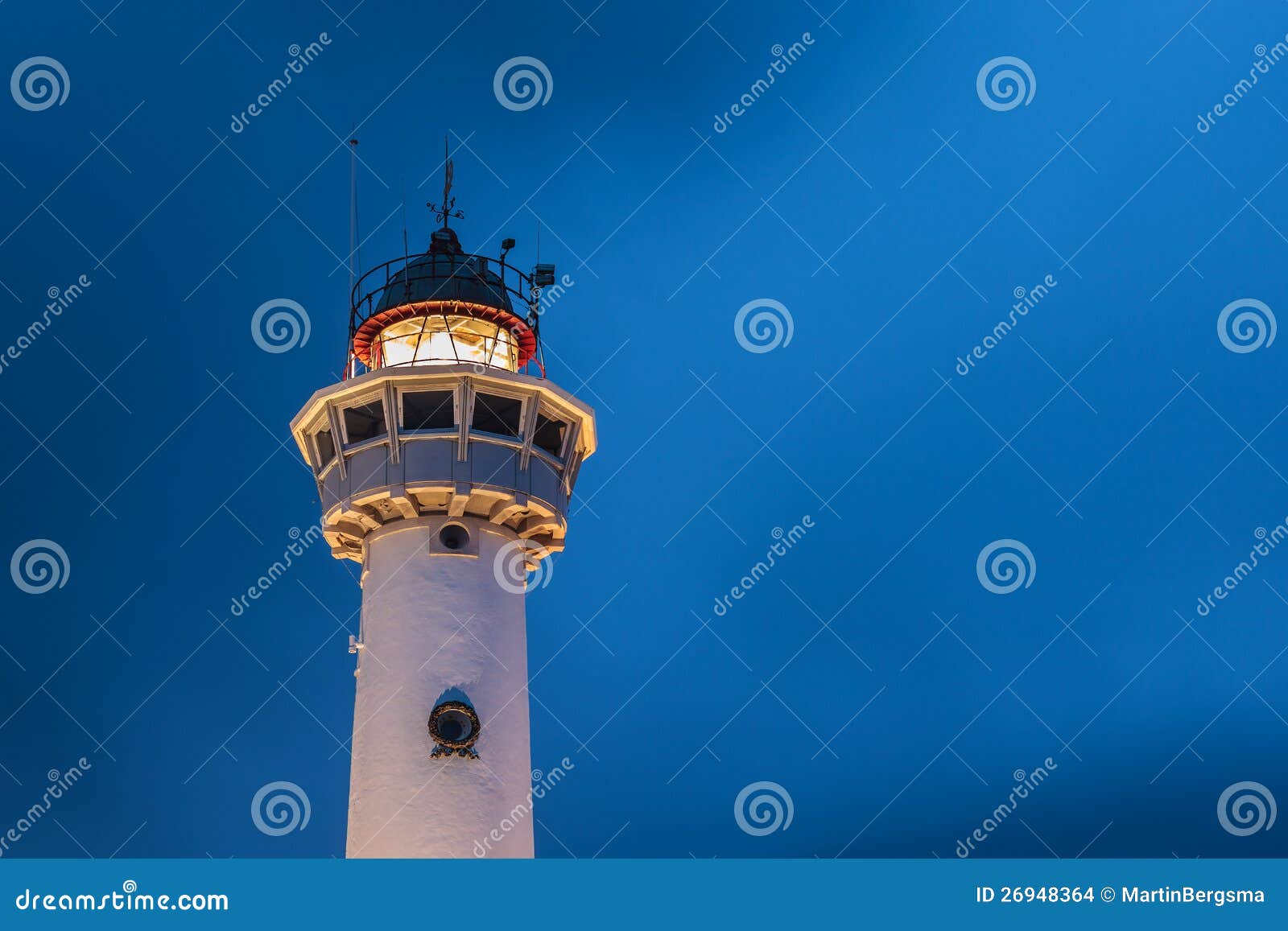 Lighthouse at the Dutch Coast in Egmond Aan Zee Stock Photo - Image of ...