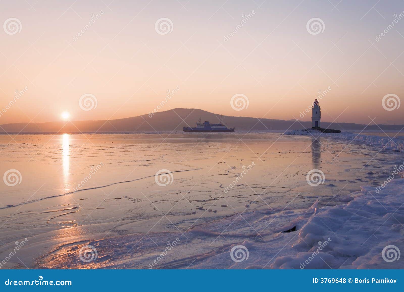Lighthouse at East Bosfor Strait Stock Photo - Image of seashore ...