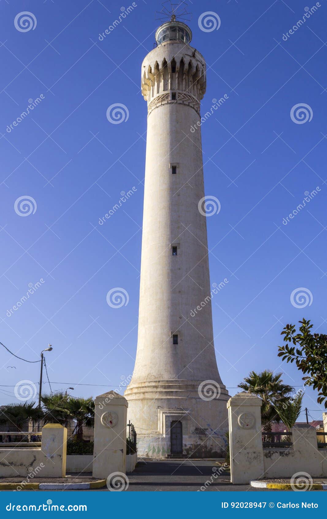 Lighthouse El Aank with the Sky Background. Casablanca. Stock Image ...