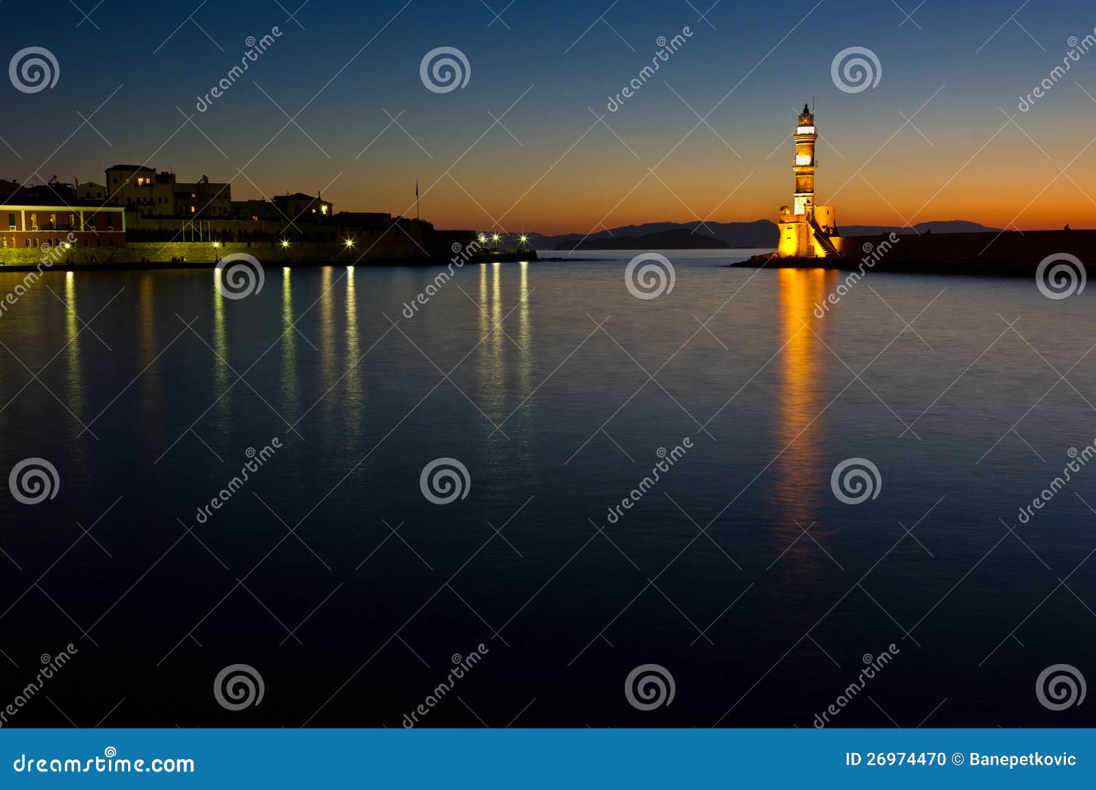 Lighthouse at the Entrance of Hanja Harbour Stock Photo - Image of ...