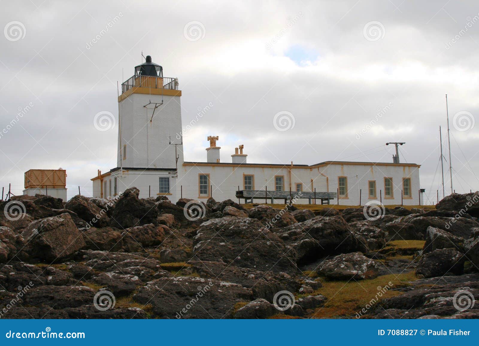 Lighthouse at Eshaness stock image. Image of water, wilderness - 7088827