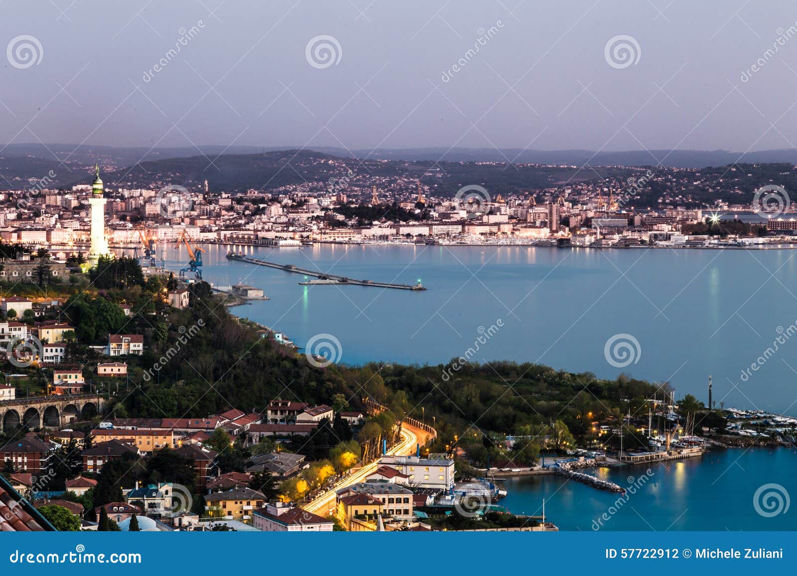 Lighthouse in the evening stock photo. Image of ocean - 57722912