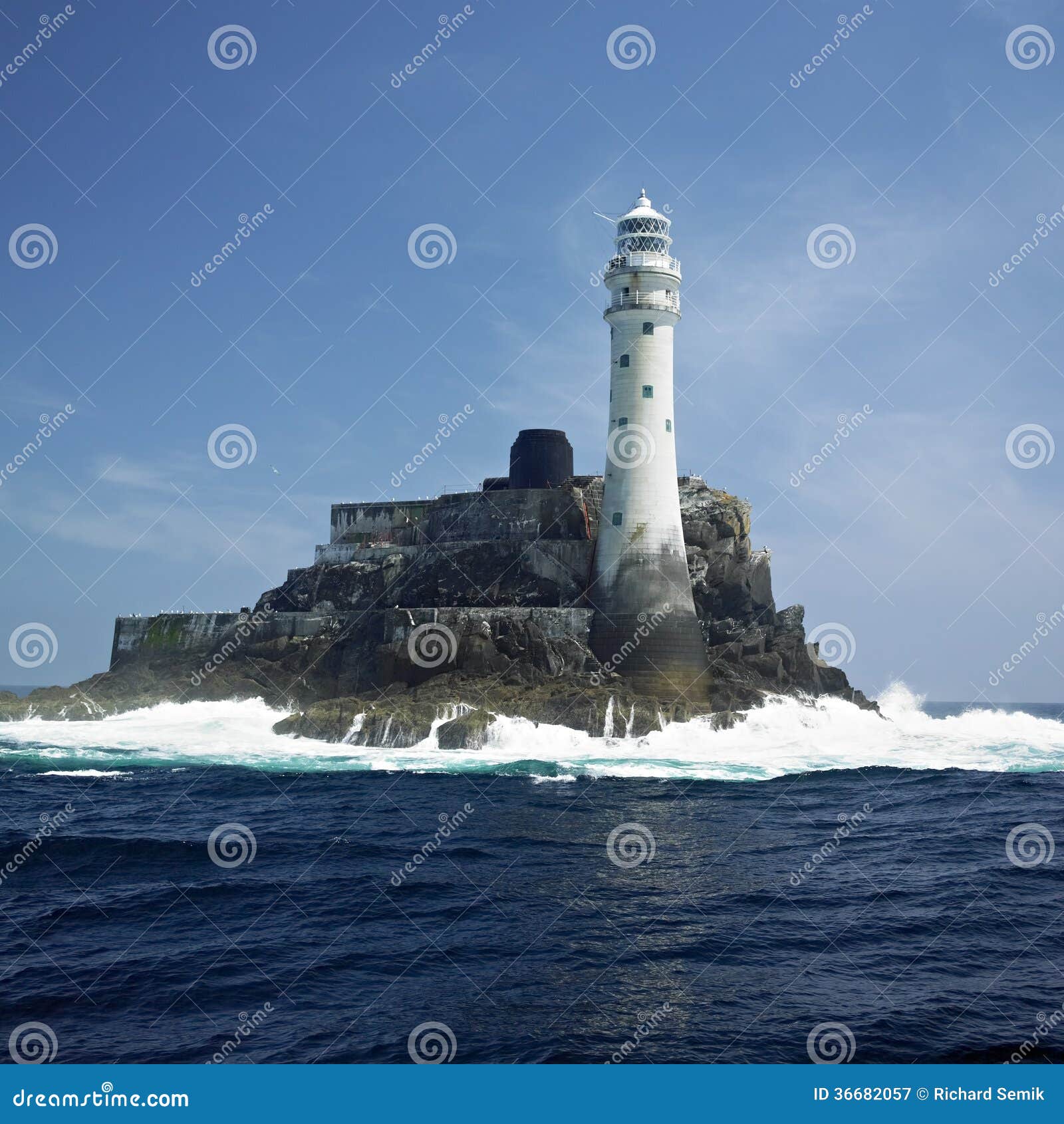 Lighthouse, Fastnet Rock stock image. Image of guidance - 36682057