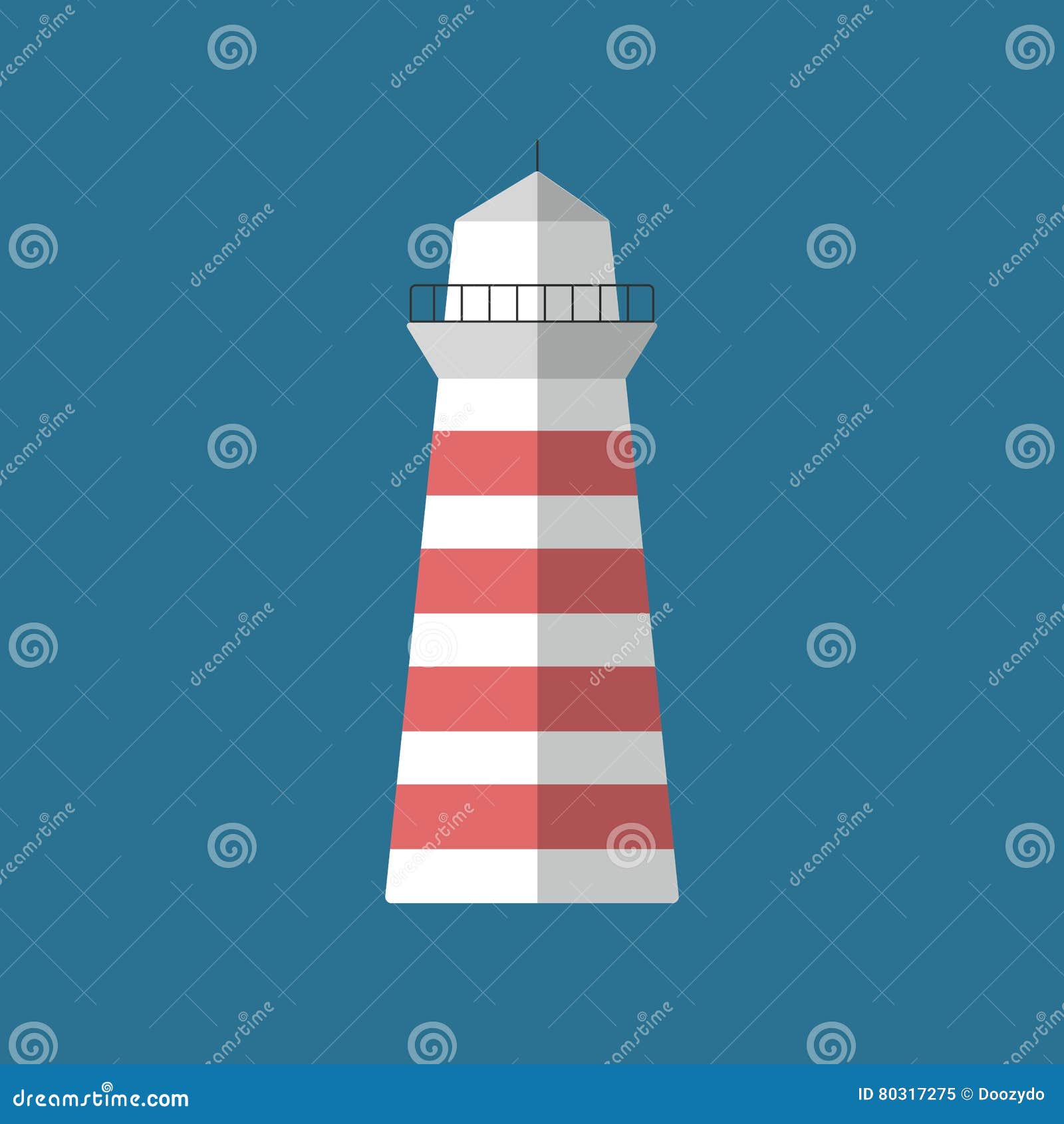 Lighthouse Flat Icon Isolated Vector Illustration. Stock Vector ...
