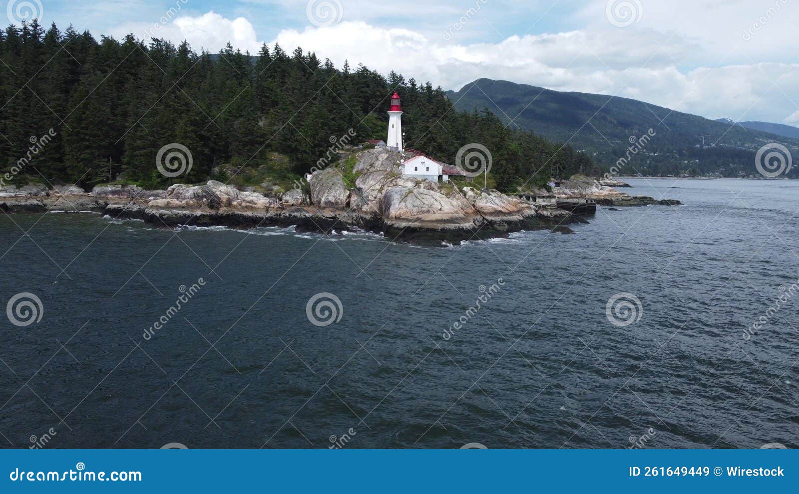 Lighthouse in the Forest Near the Sea Editorial Stock Image - Image of ...