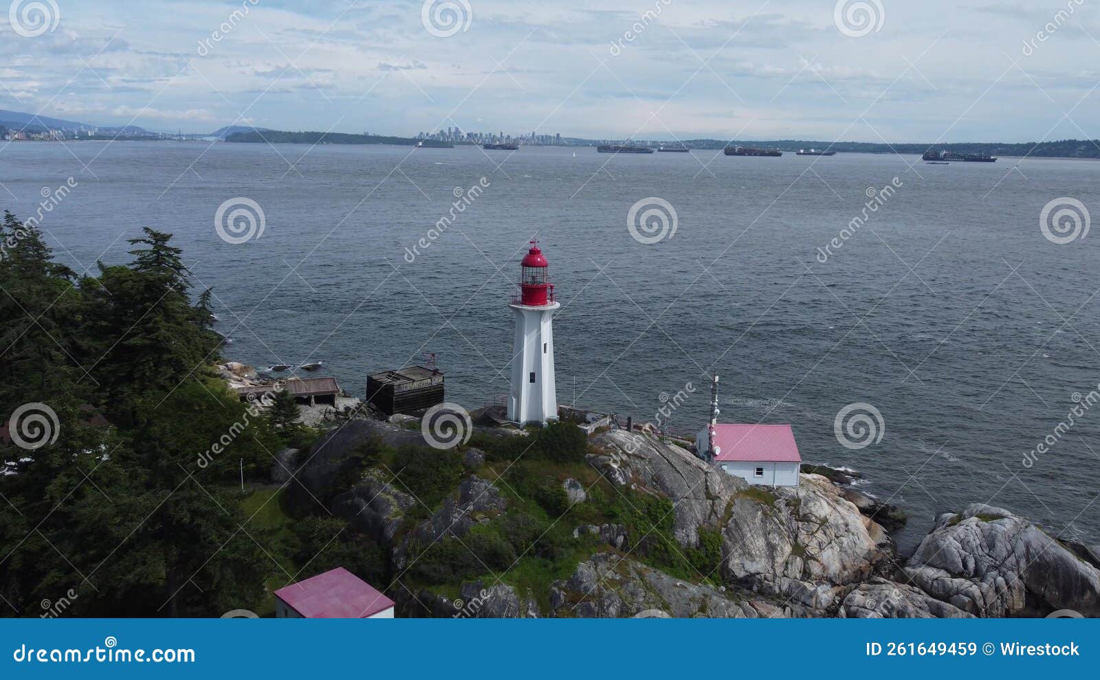 Lighthouse in the Forest Near the Sea Editorial Stock Image - Image of ...