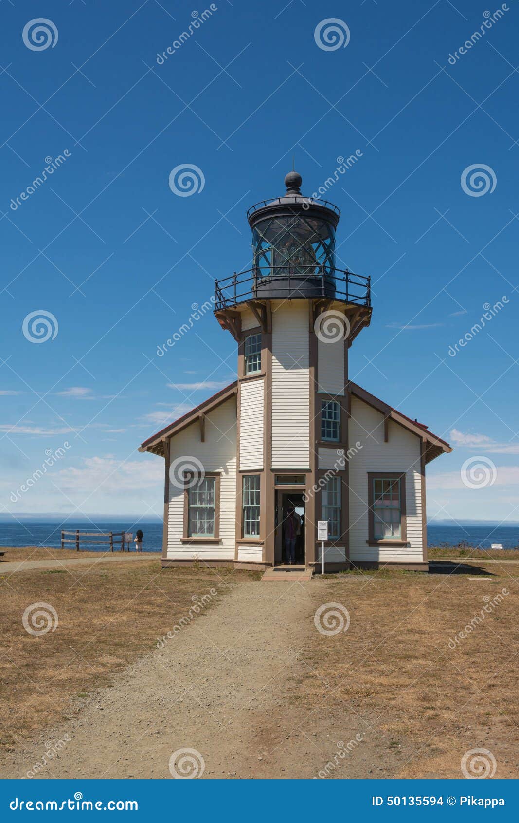 The Lighthouse of Fort Bragg, California Stock Photo - Image of ...