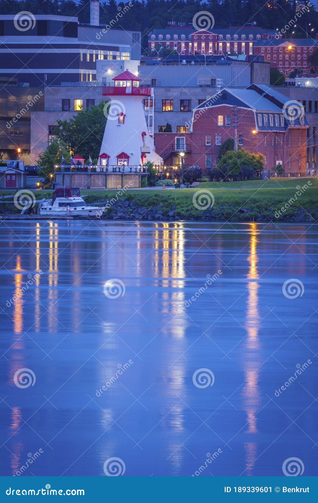 Lighthouse in Fredericton stock image. Image of landmark - 189339601