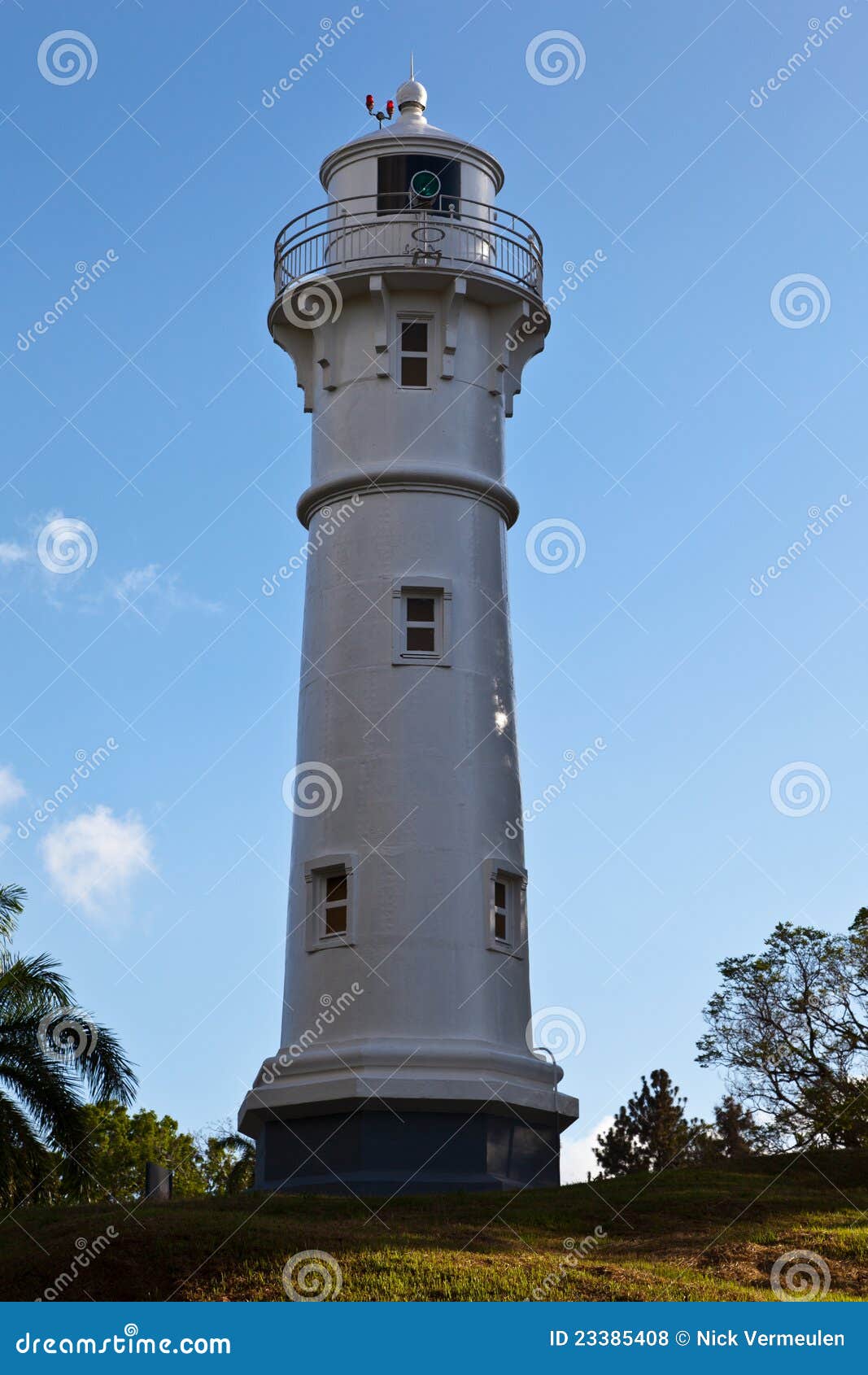 Lighthouse at the Gatun Locks, Lake Side. Stock Photo - Image of latin ...