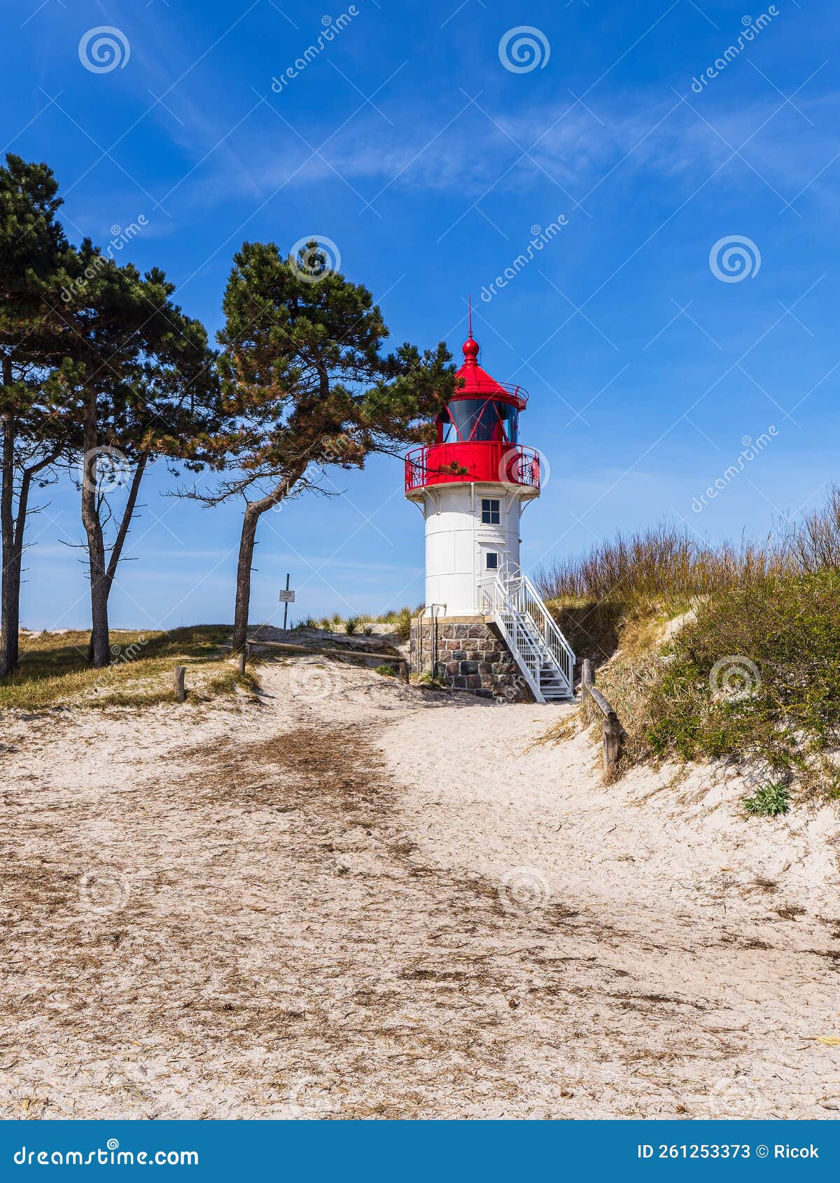 The Lighthouse Gellen on the Island Hiddensee, Germany Stock Image ...