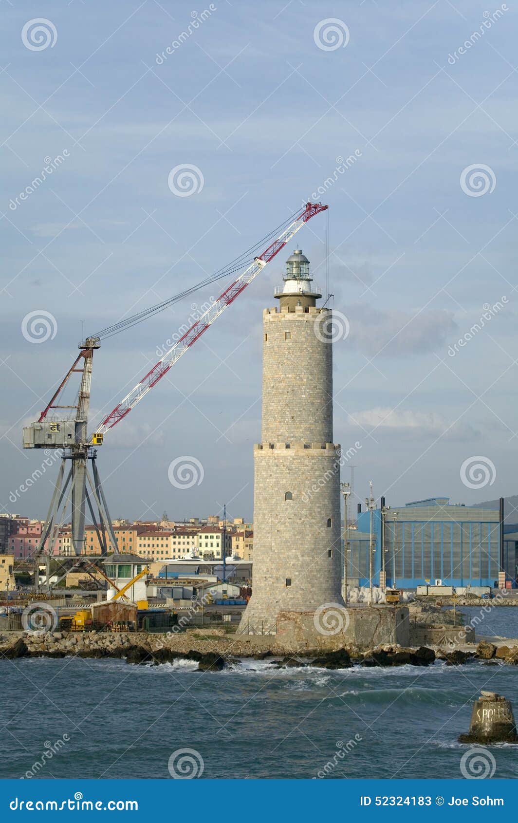 The Lighthouse of Genoa, Genoa Harbor, Italy, Europe Editorial Stock ...
