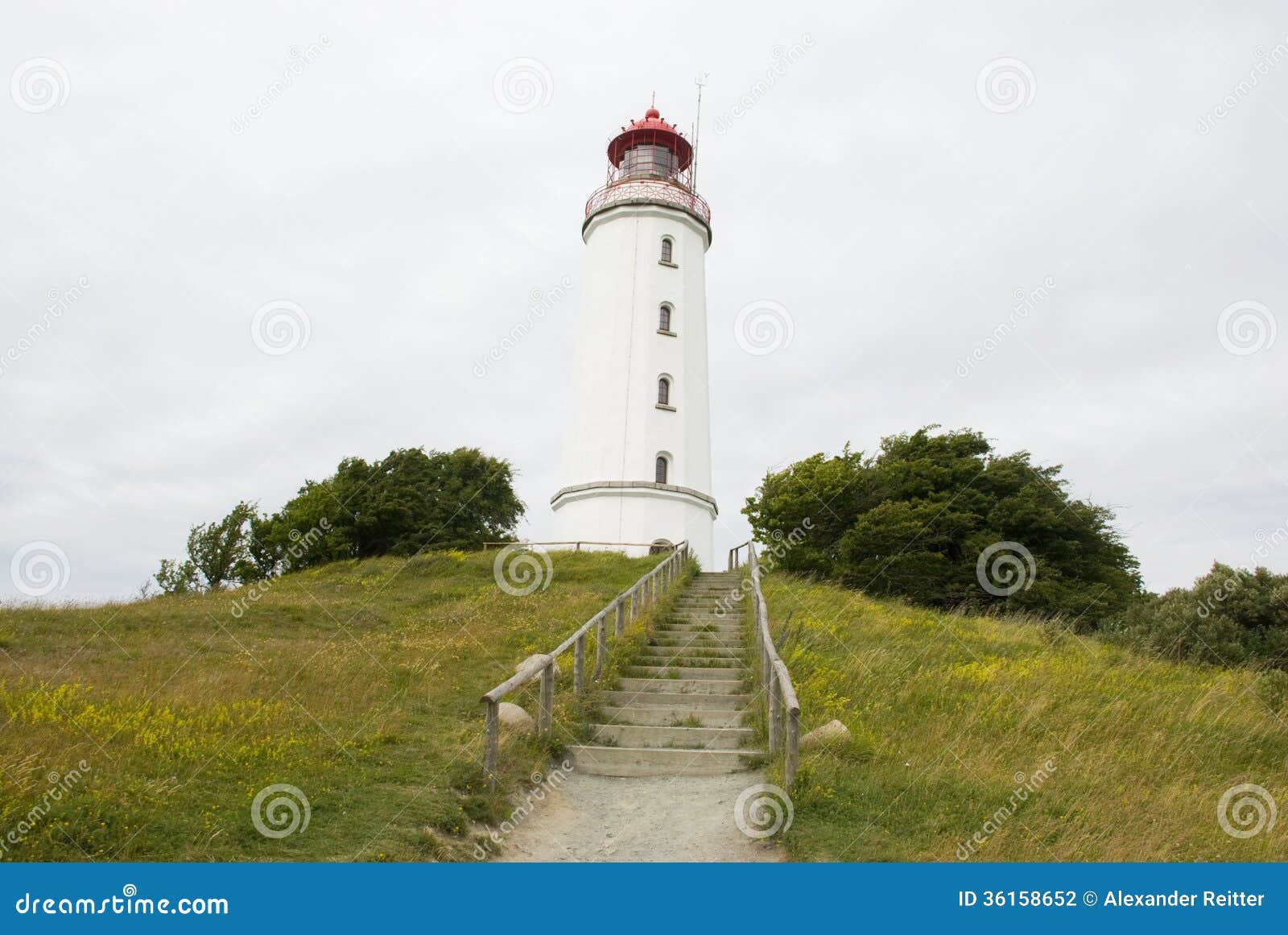 Lighthouse on German Island Hiddensee Stock Photo - Image of hiddensee ...